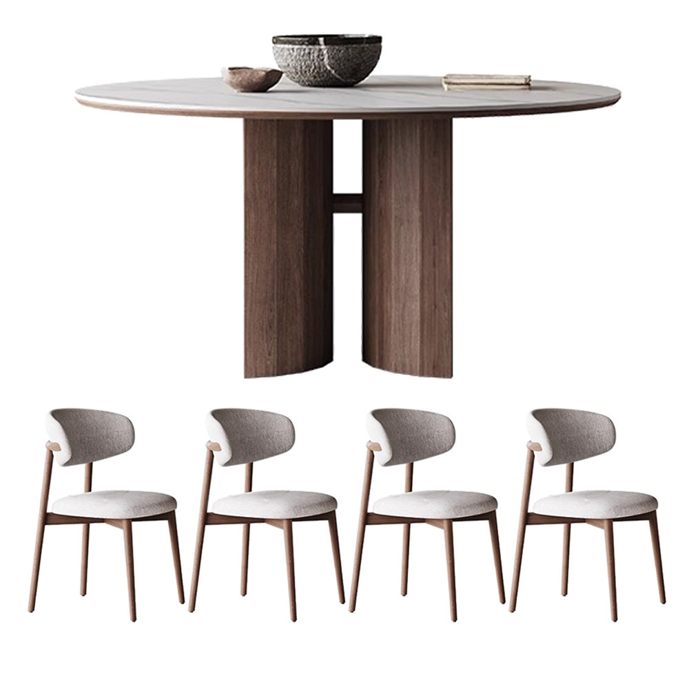 A Zoetic Home High-end minimalist light dining table and chair | Wayfair