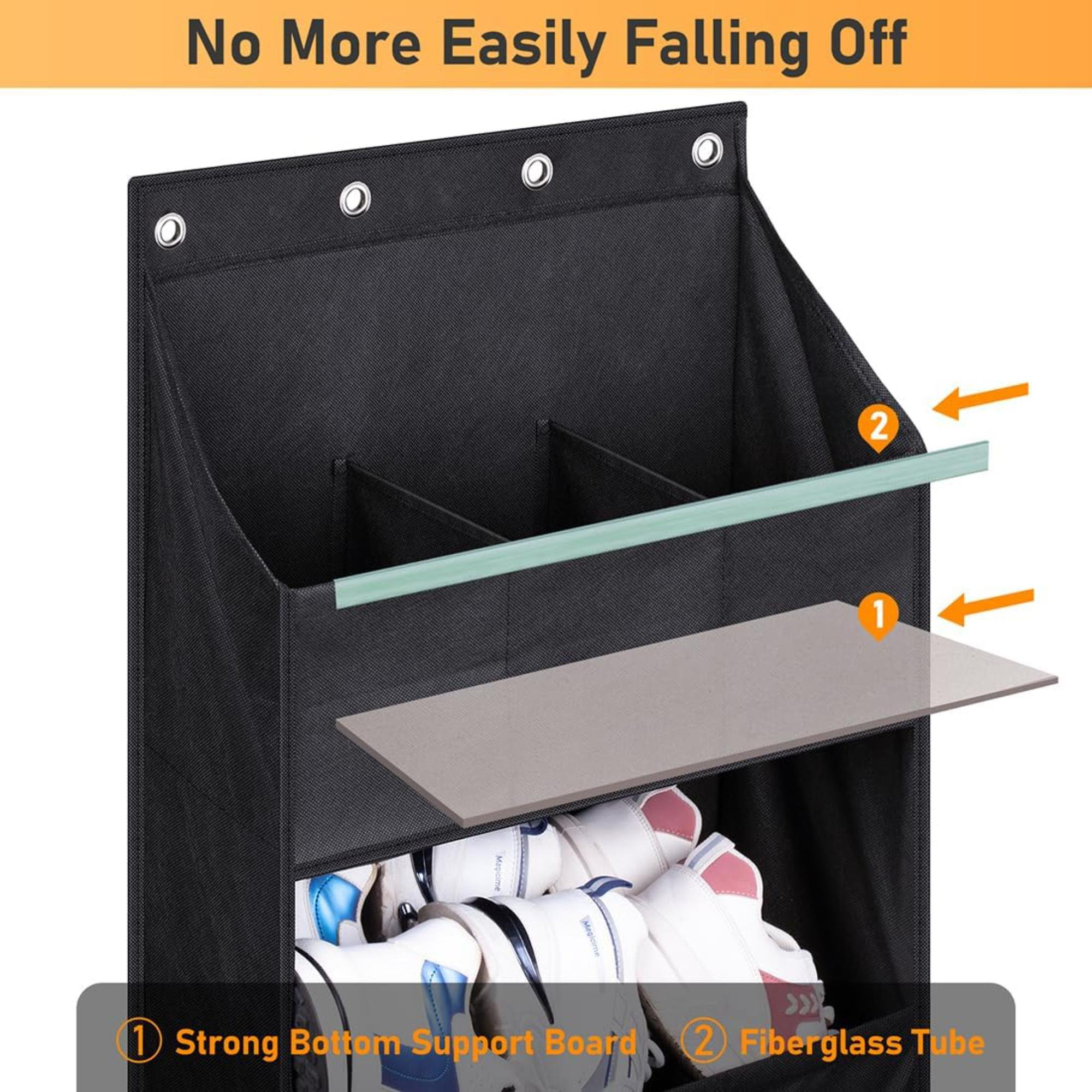 Rebrilliant Over The Door Shoe Organizer Storage, Holds 15 Pairs ...