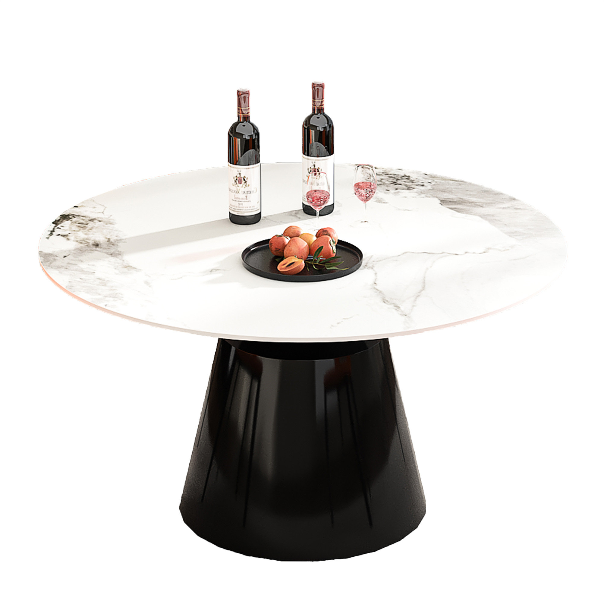 Ivy Bronx Bronstein Sintered Stone Round Dining Table | Wayfair