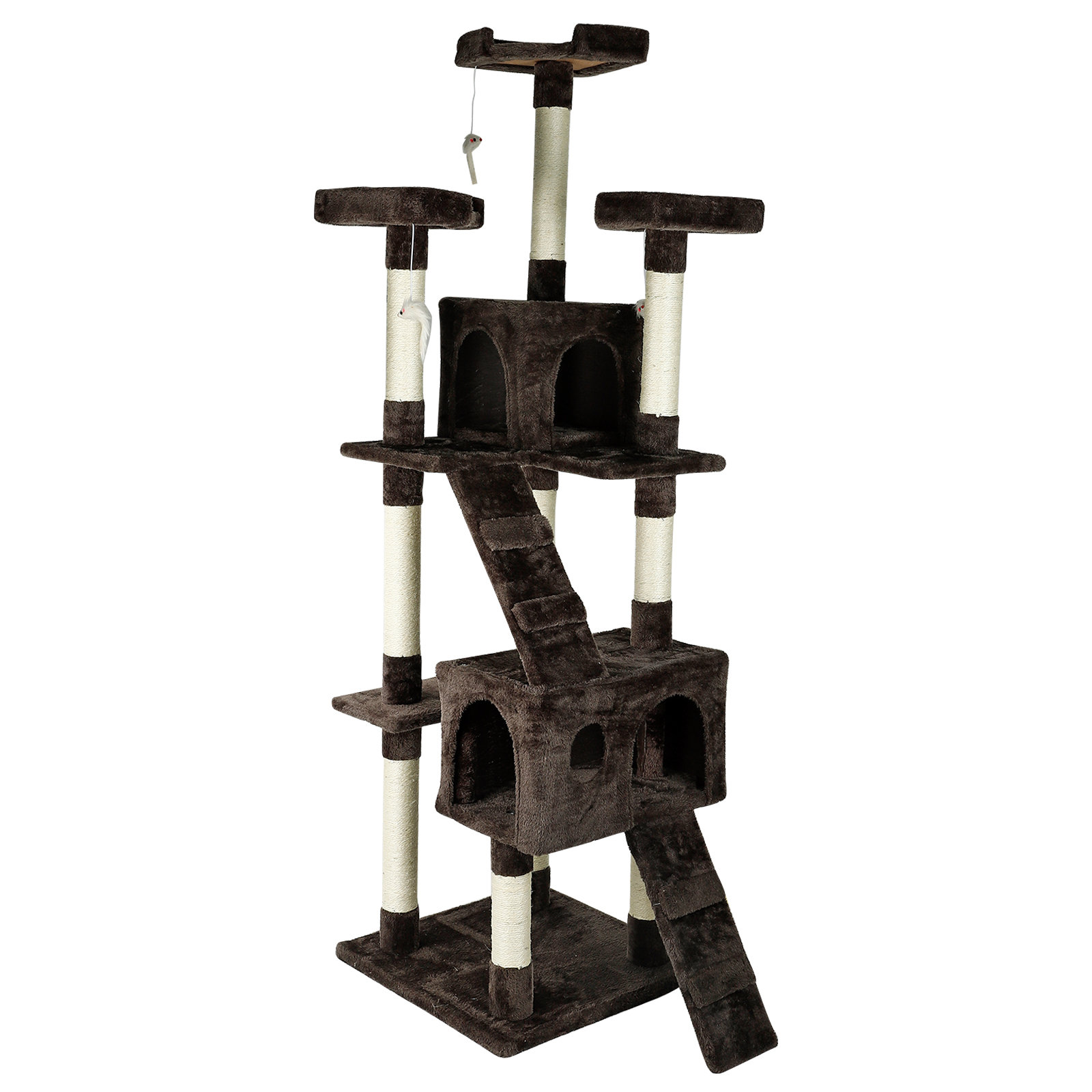 Tucker Murphy Pet™ 65” Multi-level Cat Tree With 2 Condos And 3 Perches ...
