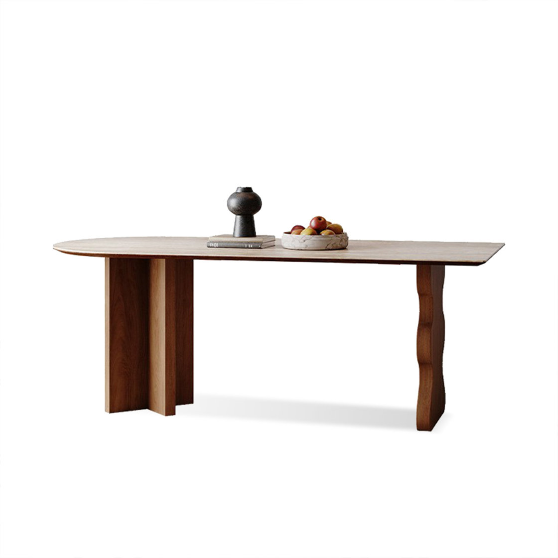 Orren Ellis Picture color Half-circle Sintered Stone tabletop Dining ...