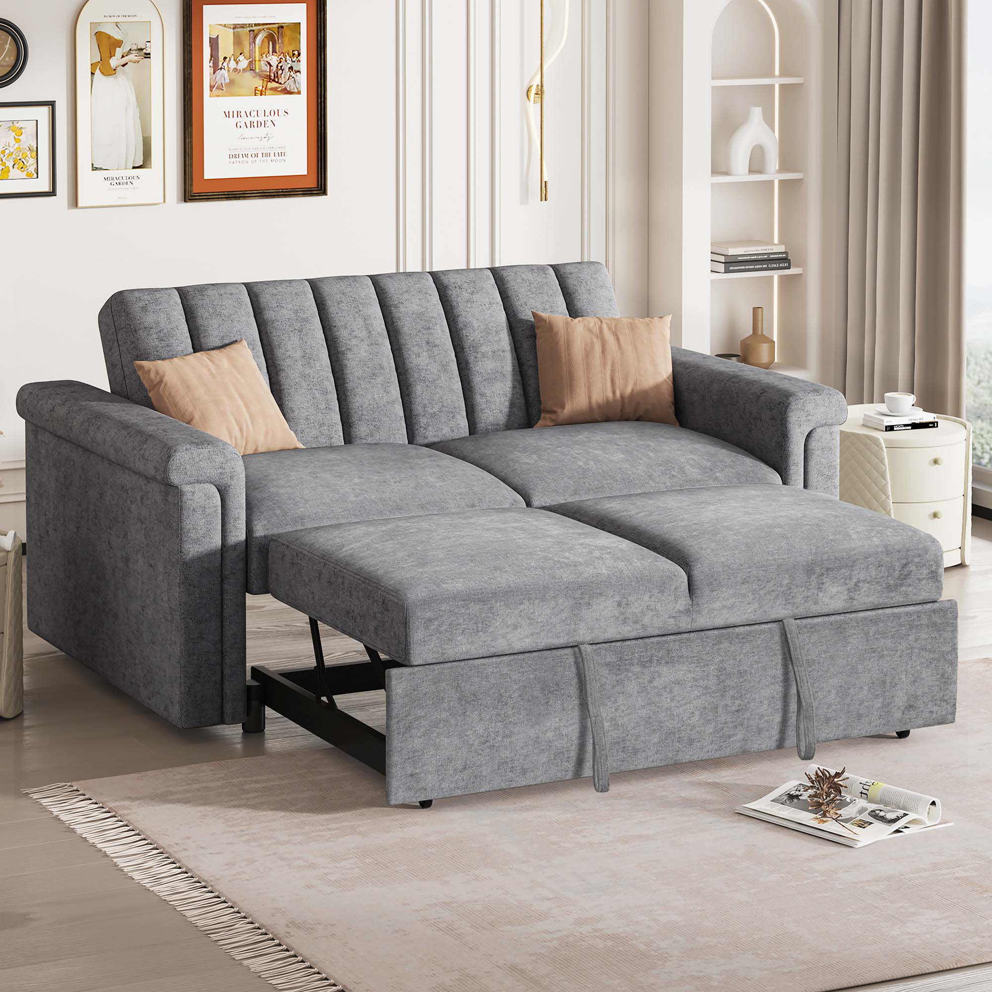 Elegance Plexi Home Versatile Convertible Sofa Pull Bed with Premium ...