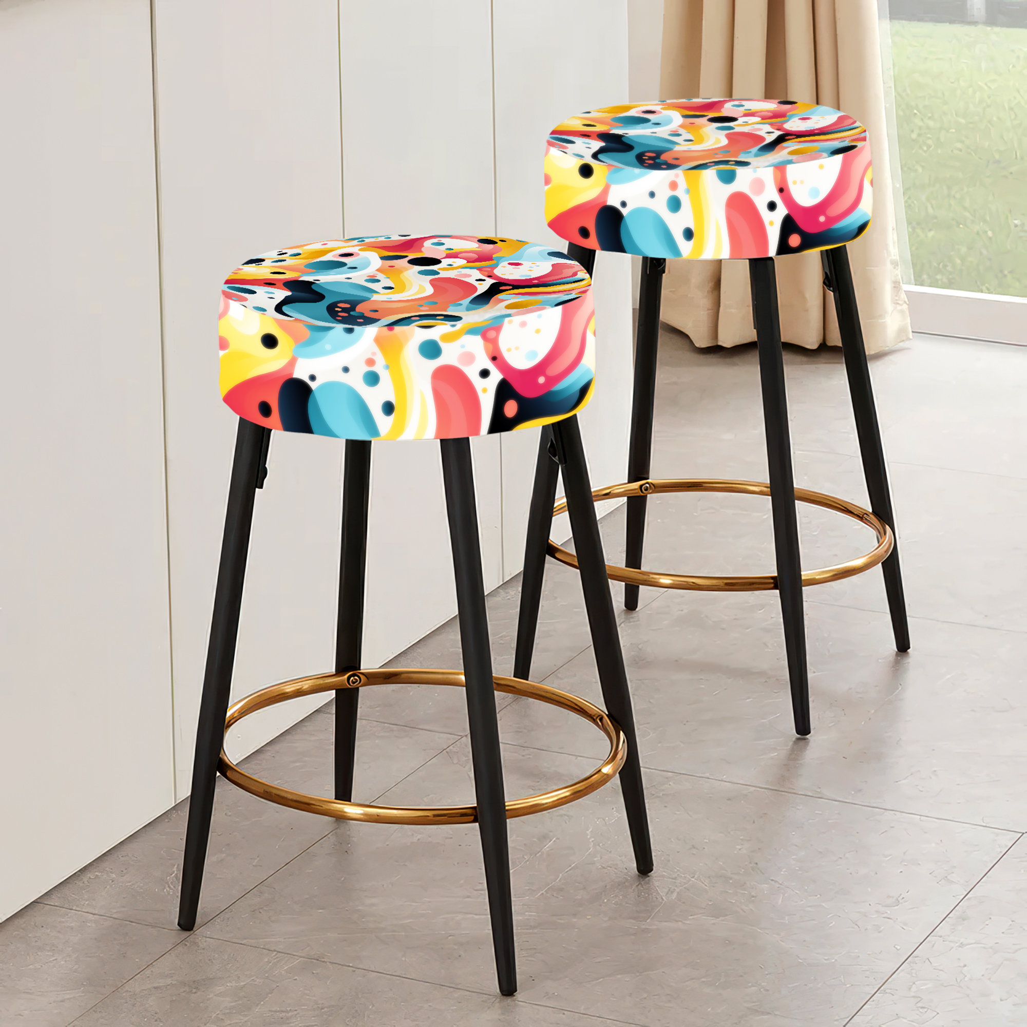 East Urban Home Neves Colorful Poupart Playful Mirage - Pop Art Bar ...