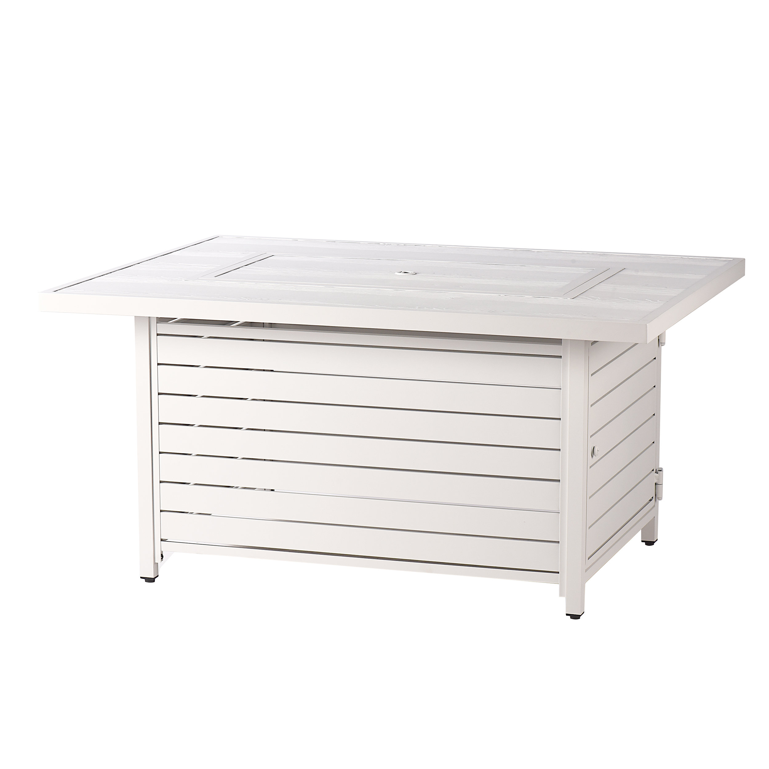 Red Barrel Studio® Topanga Rectangular 48 In. X 36 In. Aluminum Propane Fire Pit Table, Glass ...