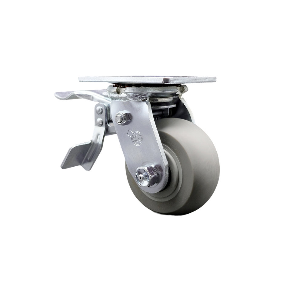 Service Caster 4 Inch Thermoplastic Rubber Swivel Caster with Ball ...