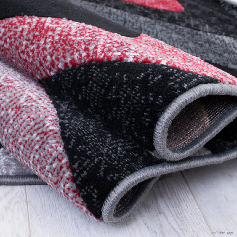 Latitude Run® Keeler High-Quality Drop-Stitch Distressed Wavy Linear ...