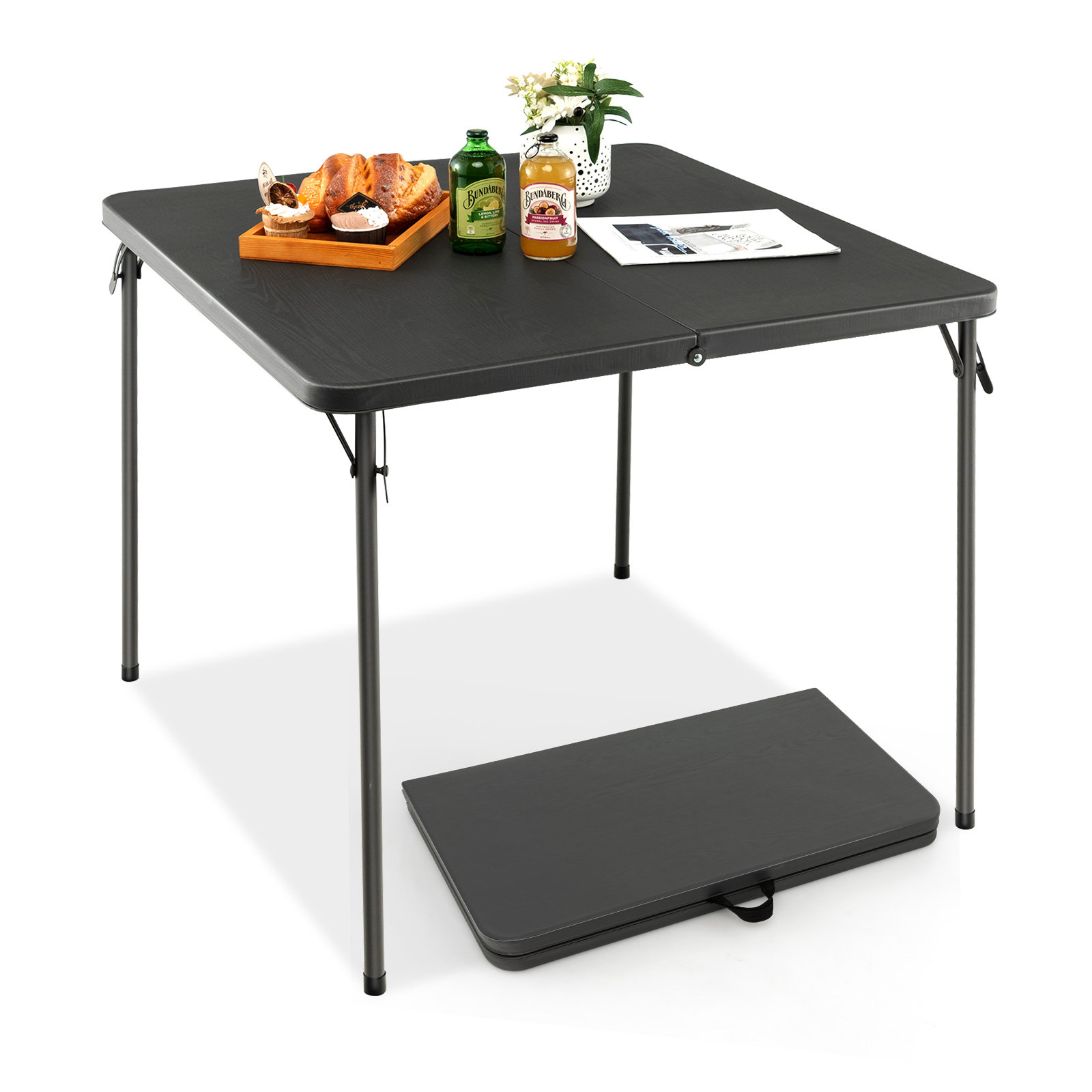 Ebern Designs Folding Camping Table Portable Picnic Table With All ...
