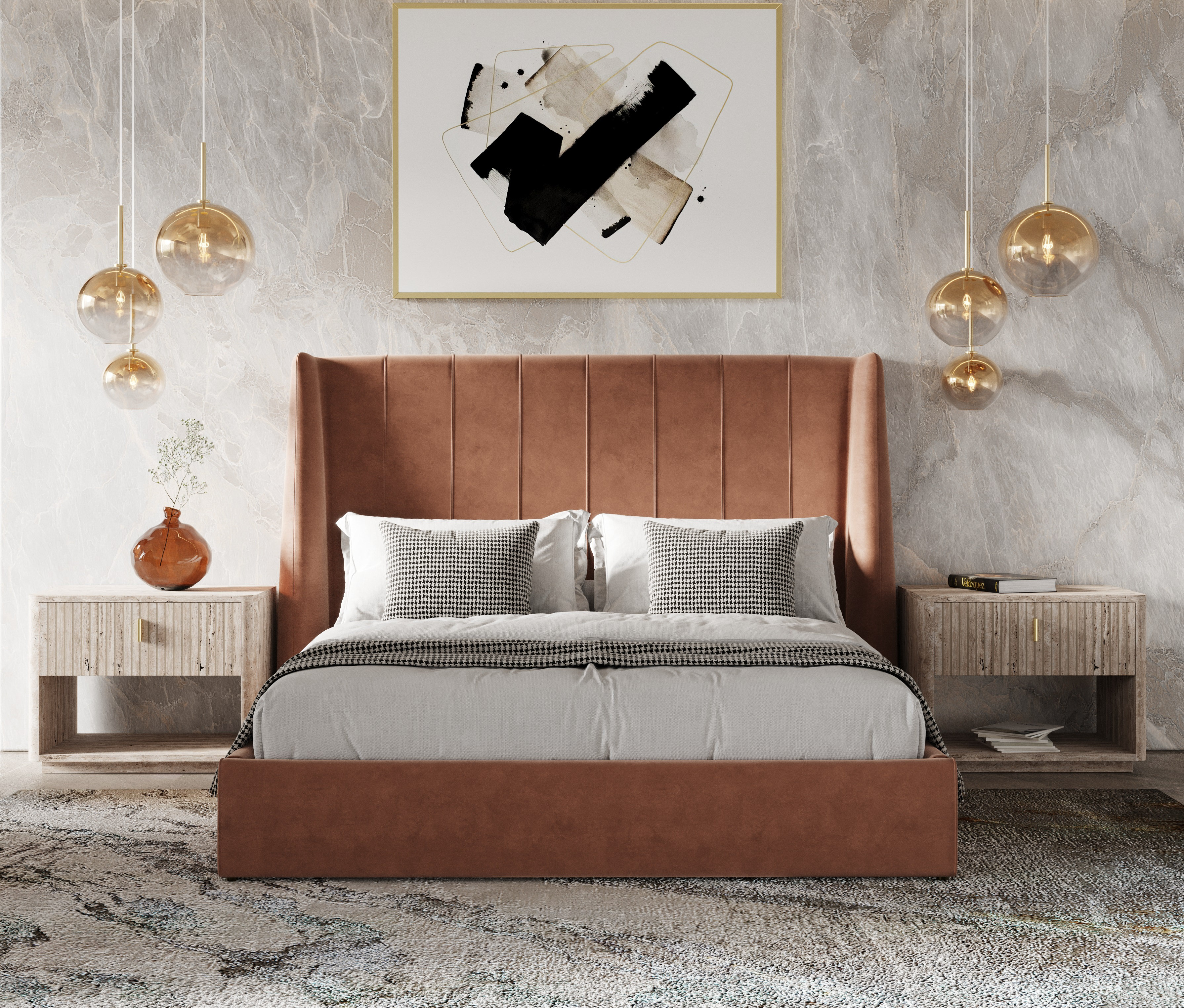 AllModern Vincie Upholstered Wingback Bed - Wayfair Canada