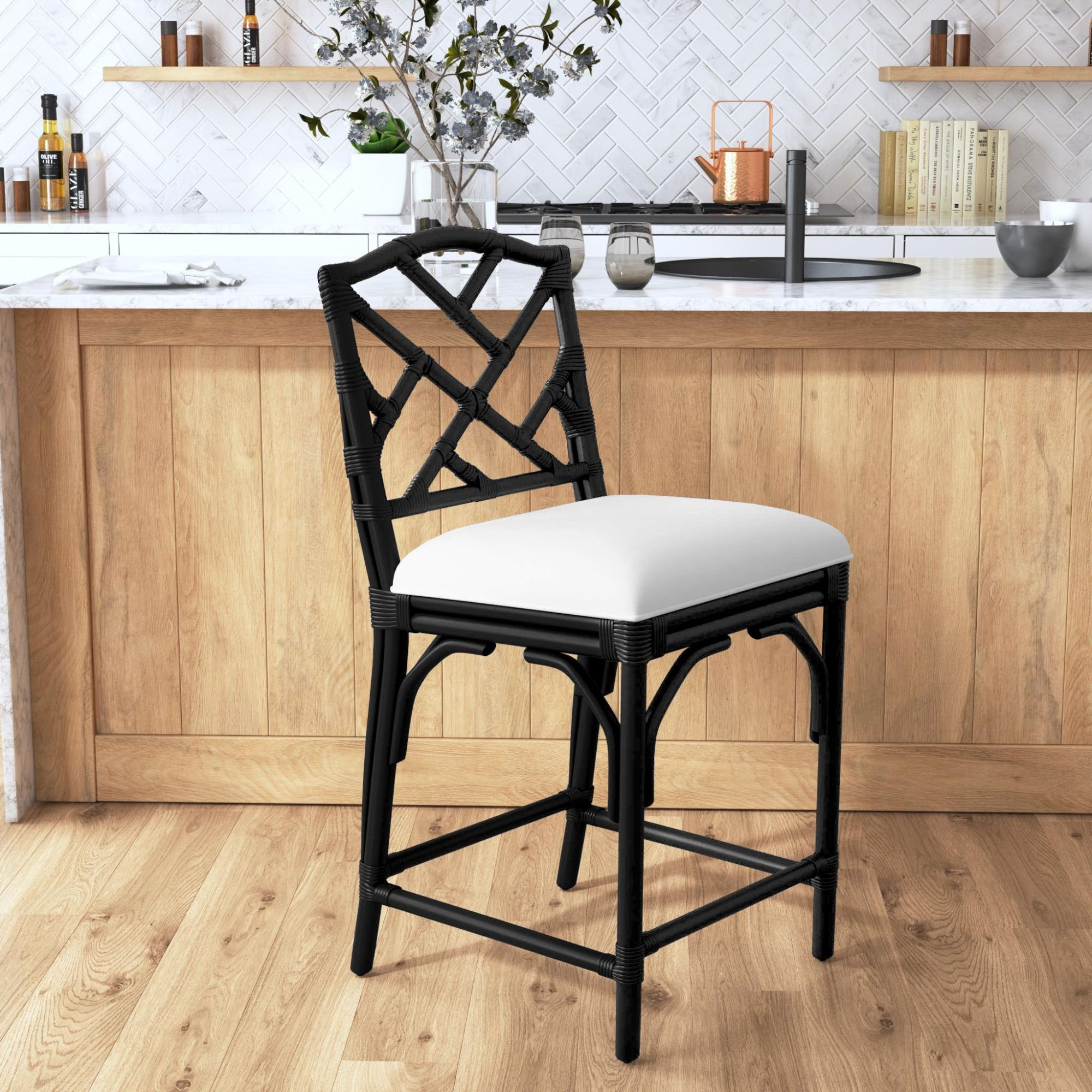 Lark Manor Apollon 25'' Rattan Counter Stool - Wayfair Canada