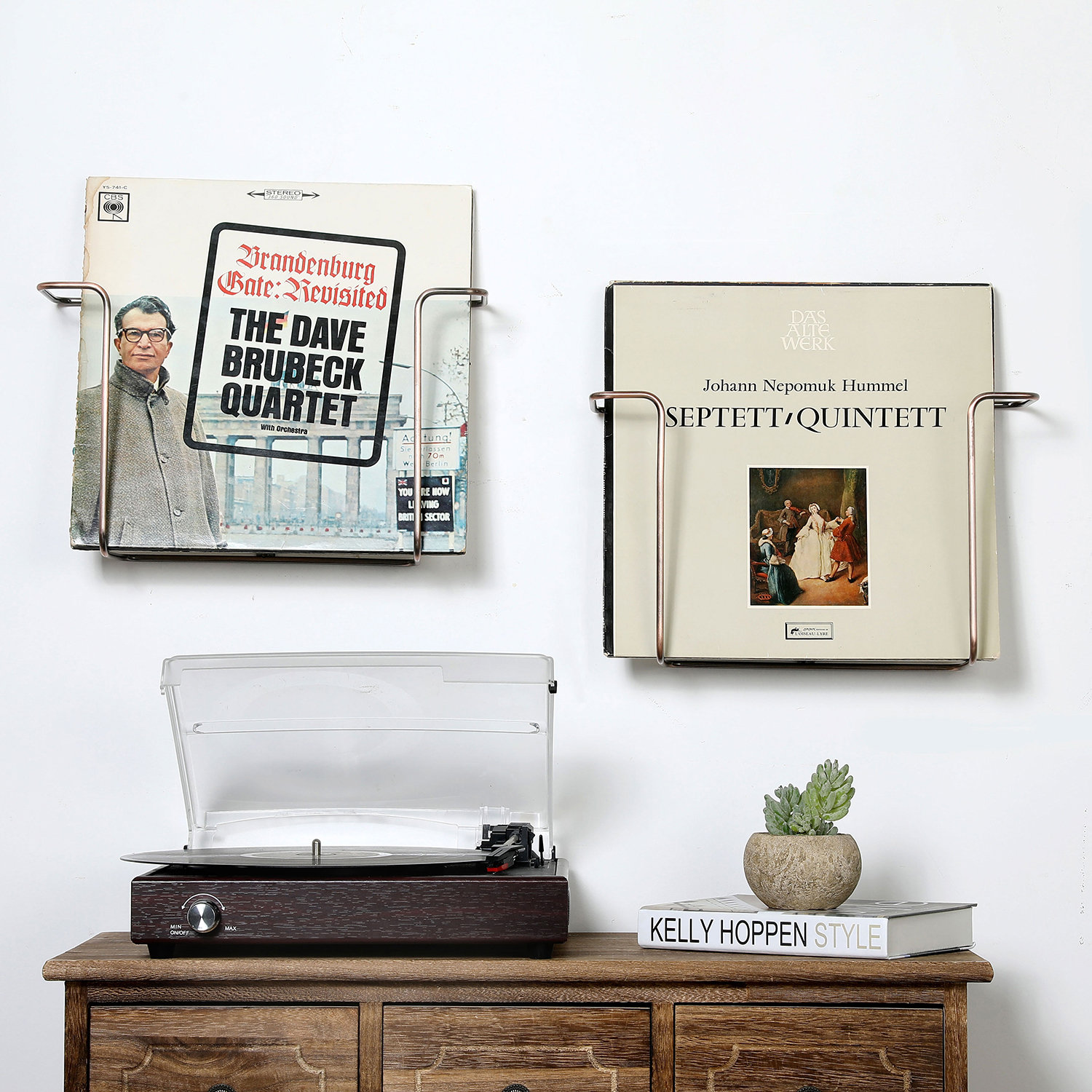 MY GIFT Wire Magazine Rack Multimedia Wall Mounted Media Shelves ...