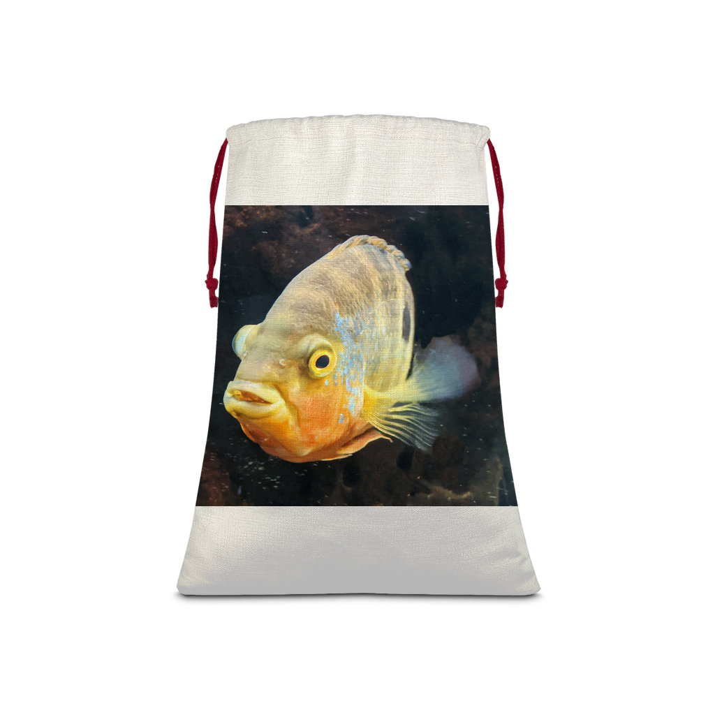 East Urban Home Yellow Fish Sublimation Linen Drawstring Sack - Wayfair ...