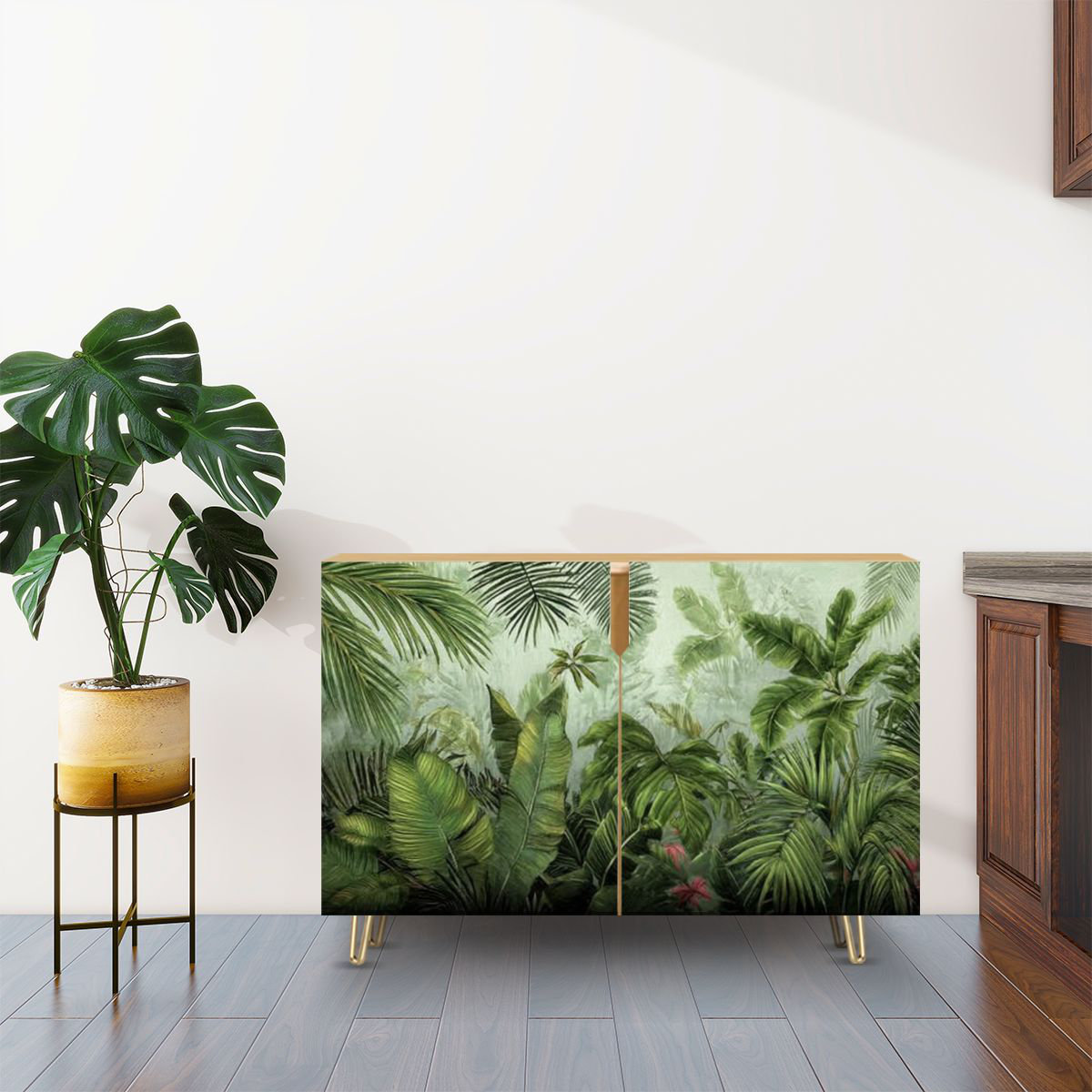 Dakota Fields Sideboard Buffet Cabinet with Storage Tropical vintage ...