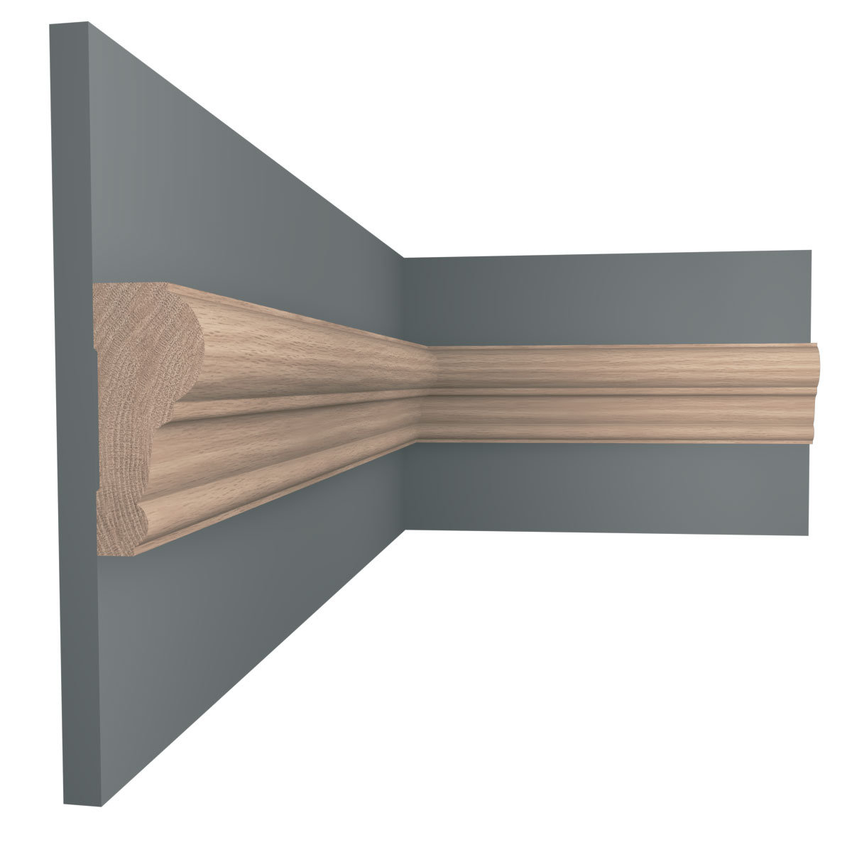 Ekena Millwork WM392 1"D x 2 3/8"W x 96"L Solid Wood Stain Chair Rail ...