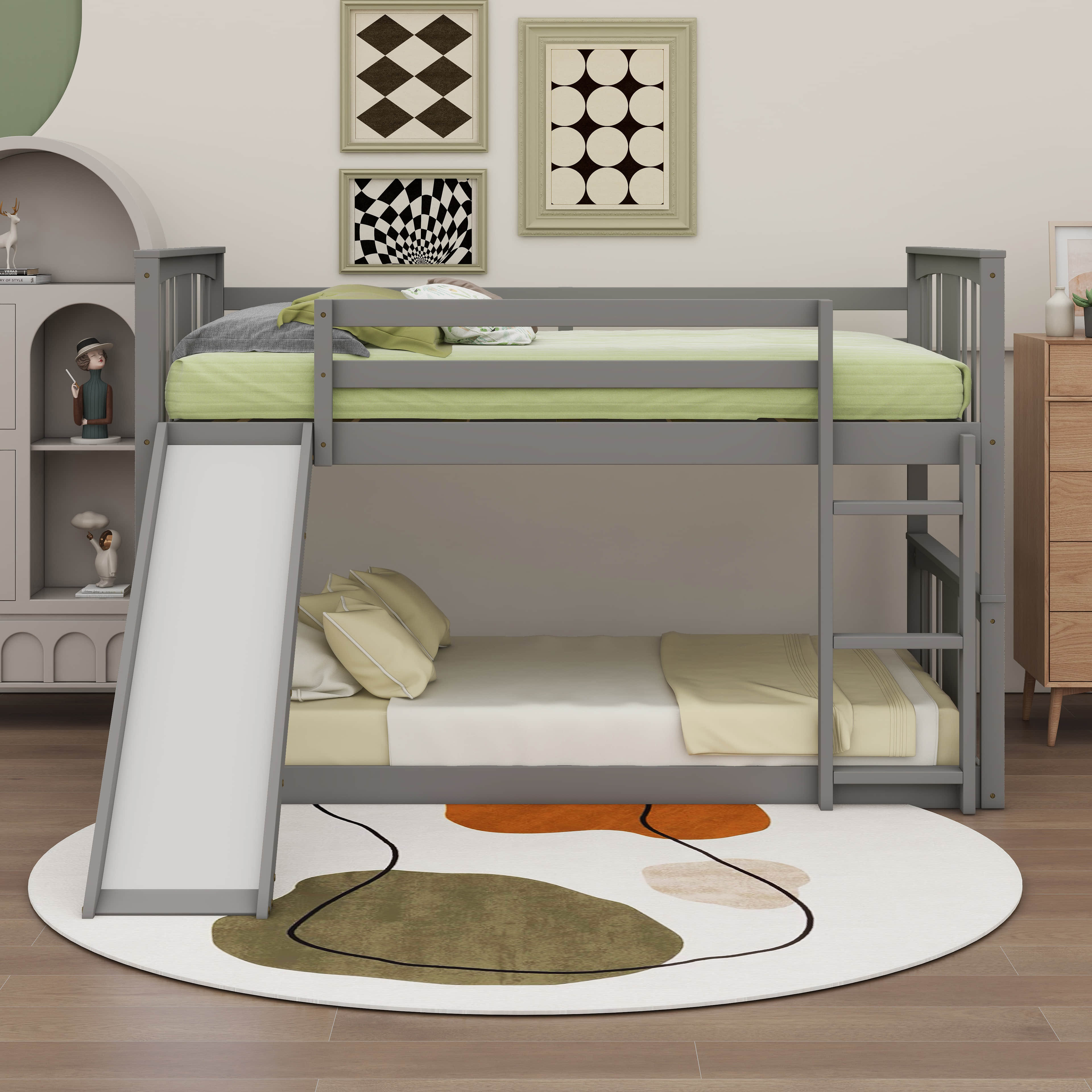 Harriet Bee Jesyca Kids Twin Over Twin Bunk Bed | Wayfair