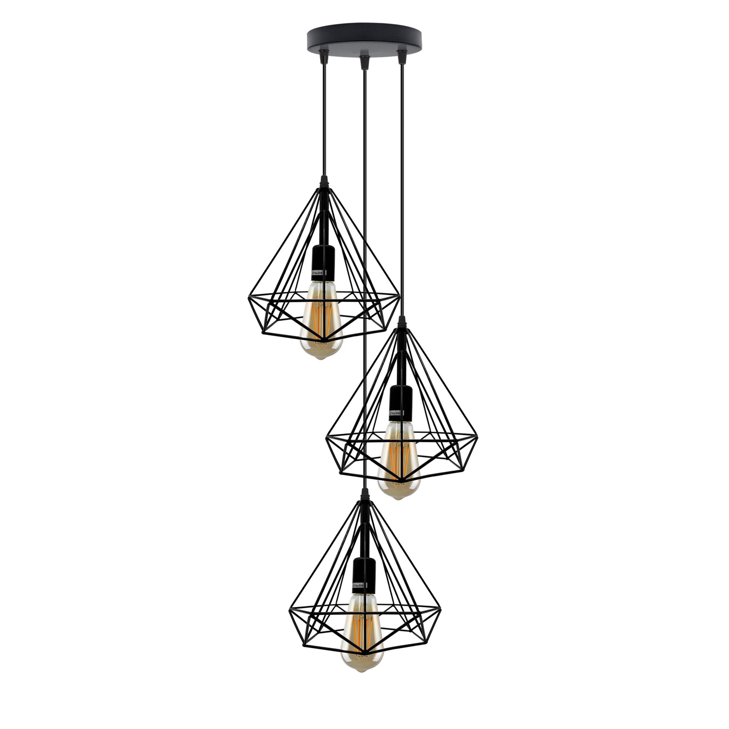 LoftDesigns Boyster 3 - Light Cluster Geometric Pendant | Wayfair.co.uk