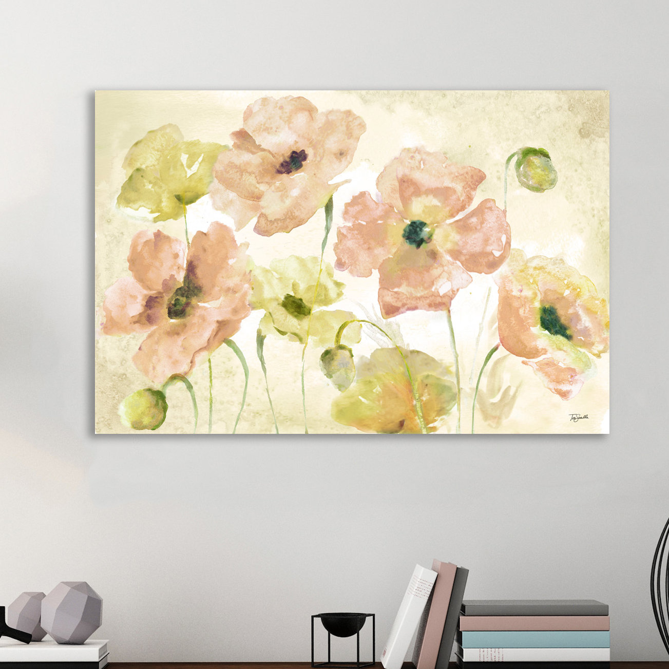 Winston Porter Blush And Gold Poppies by Tre Sorelle Studios - Print on ...
