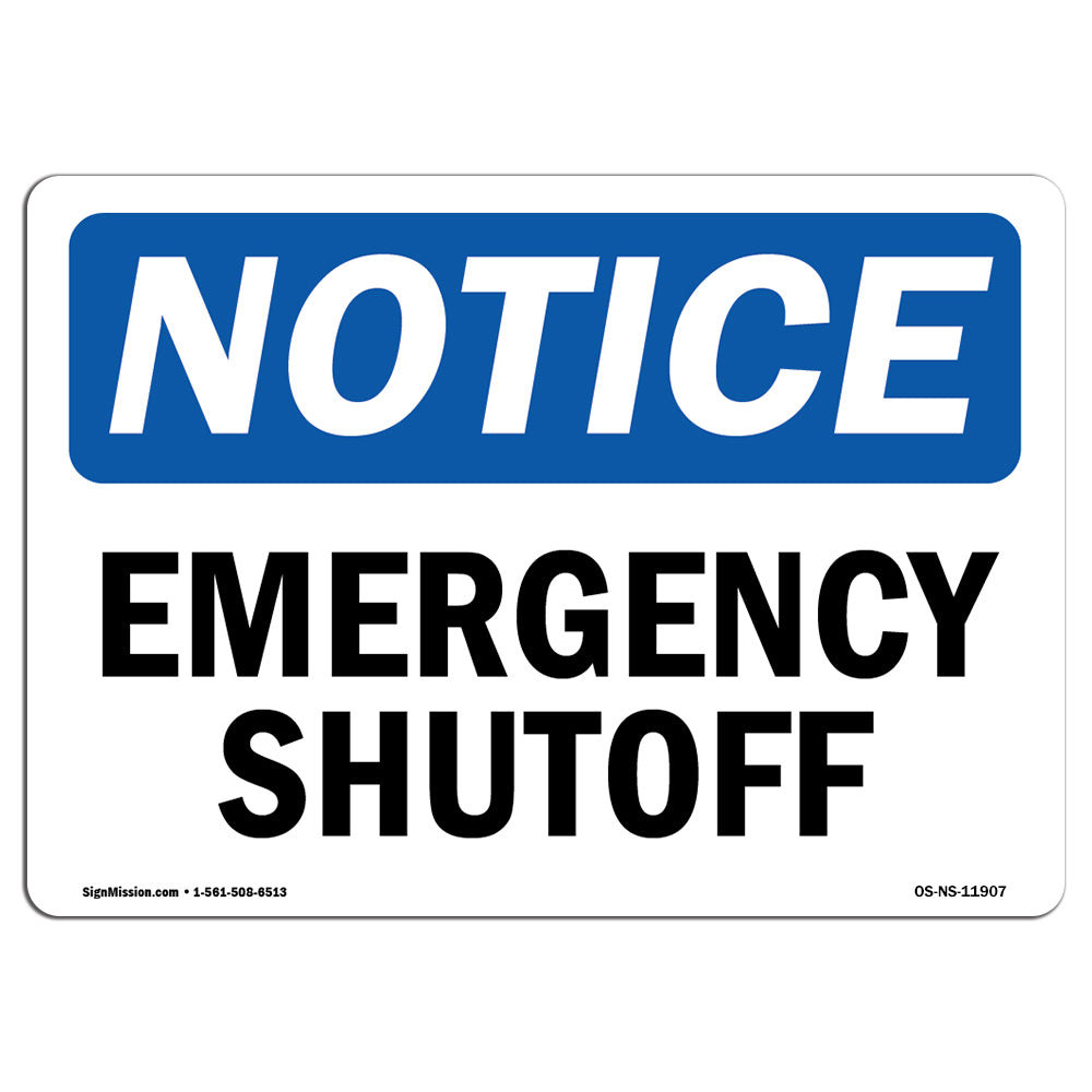 SignMission Emergency Shutoff Aluminum Sign 18 x 24 - Wayfair Canada