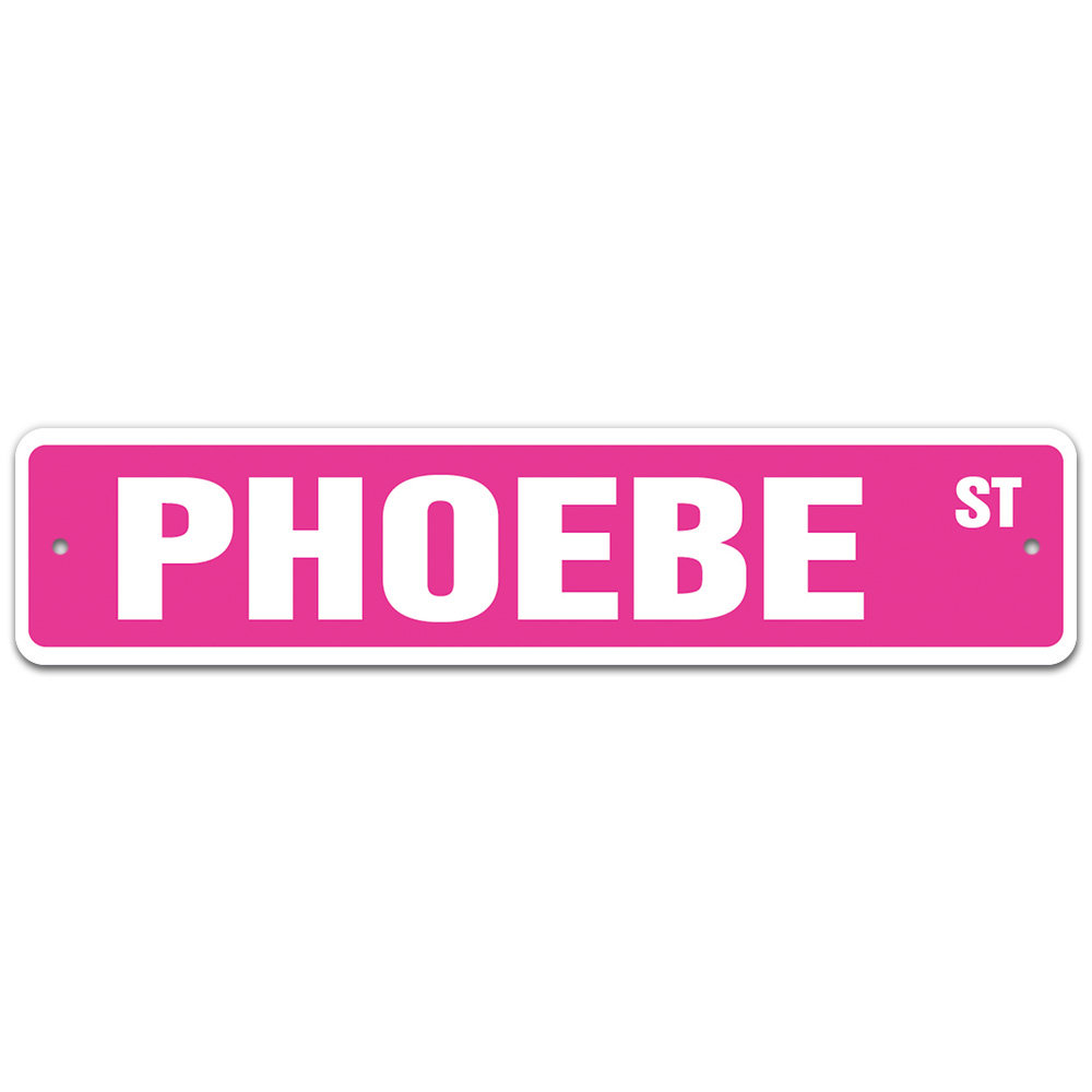 Trinx PHOEBE Aluminum Street Sign Childrens Name Room Metal Sign ...