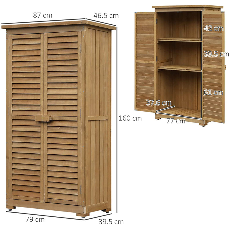 Sol 27 Outdoor 87 ft. W x 46 ft. D Manufactured Wood Pent Tool Shed ...