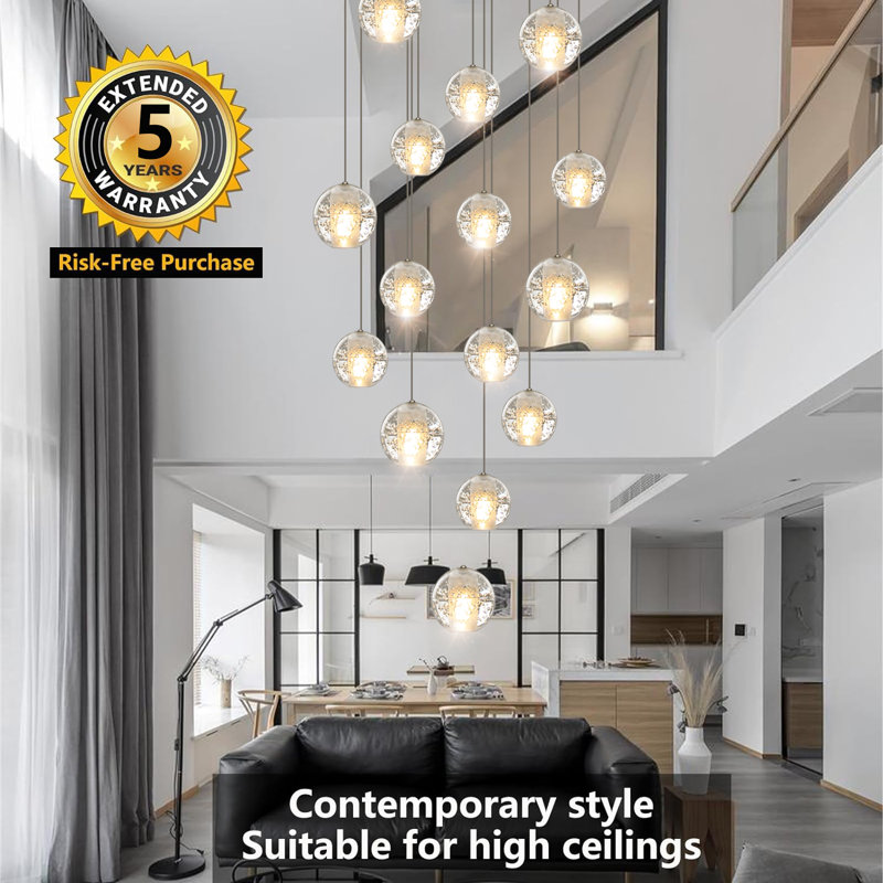 Orren Ellis 16-light Chandelier Globe Square & Reviews | Wayfair