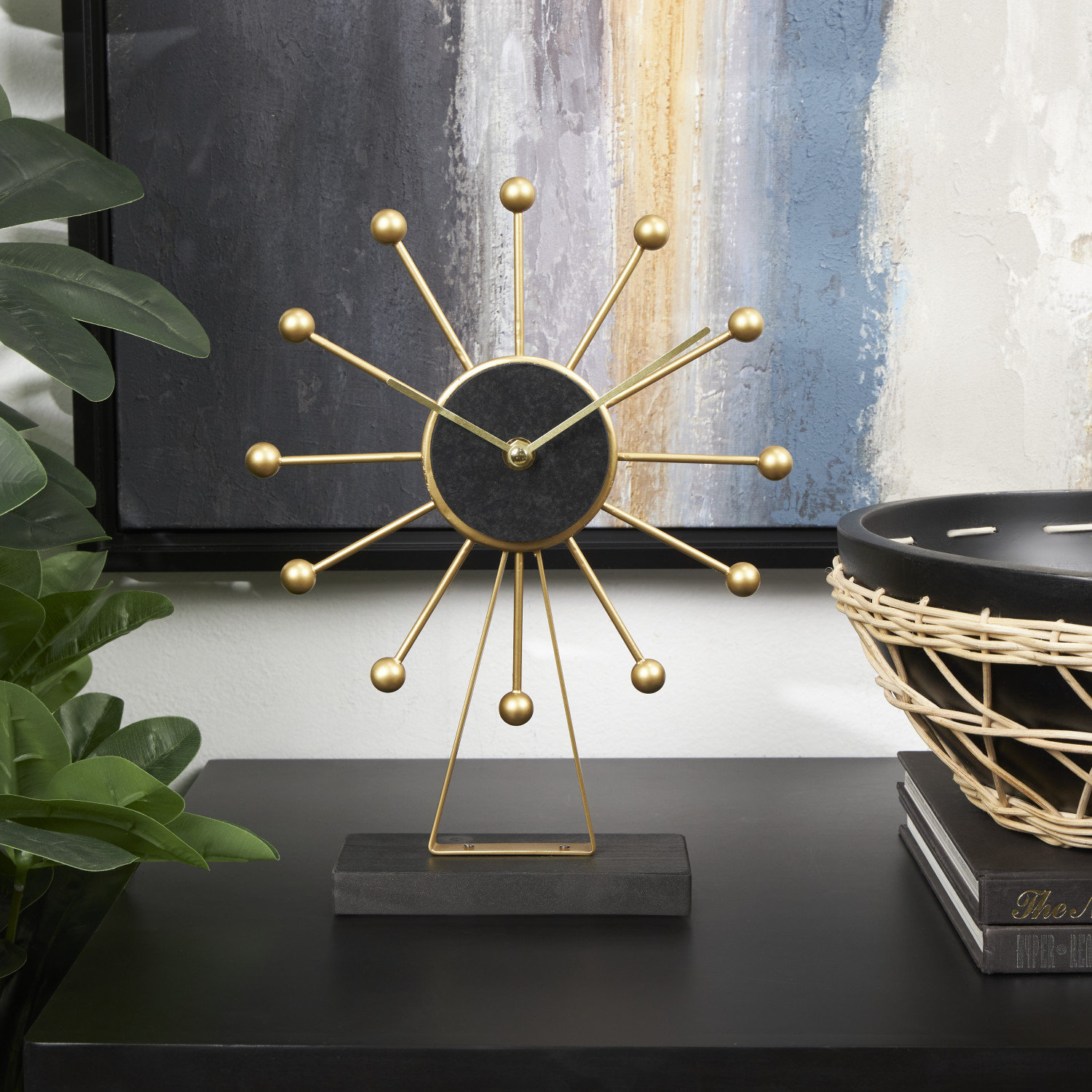 Mercer41 Tabletop Clock in Gold - Wayfair Canada