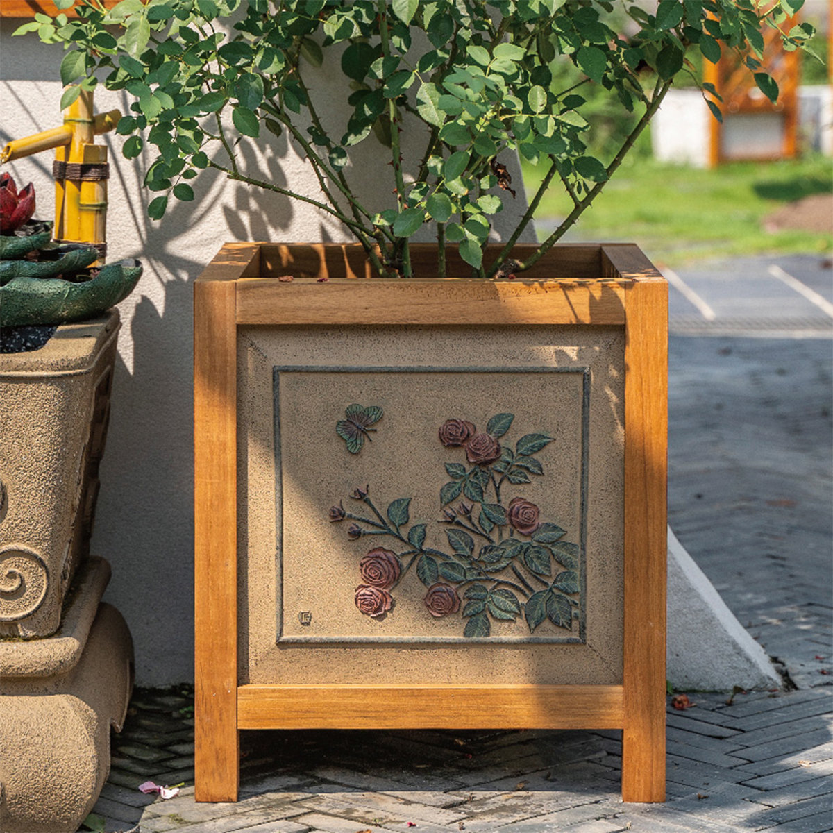 Sleek Surface Designs Chinese courtyard outdoor garden planter box ...