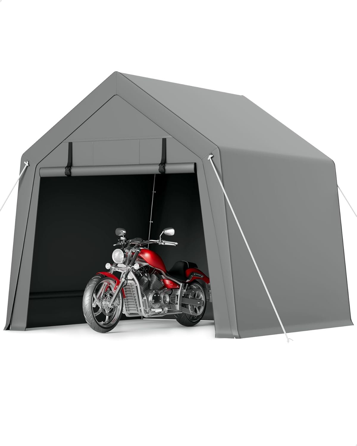 babevy Motorcycle Storage Shed, Heavy Duty Portable Tent With Rolled ...