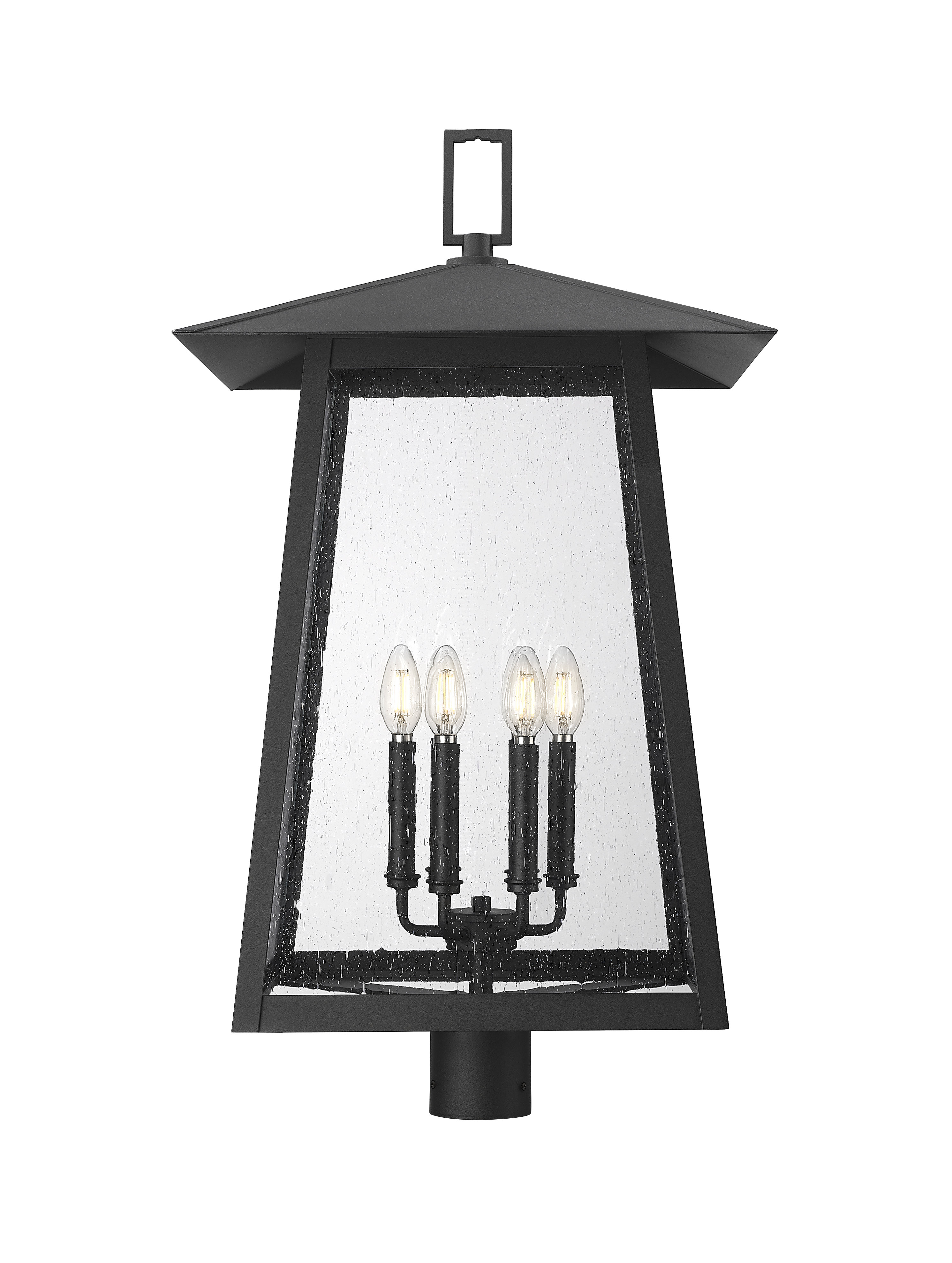 Z-Lite Rainer 6 Light Outdoor Post Mount Fixture in Black | Wayfair