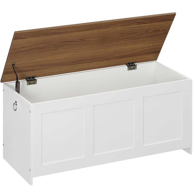 HOOBRO 39.3'' W Manufactured Wood Storage Bench With Flip Top Blanket ...