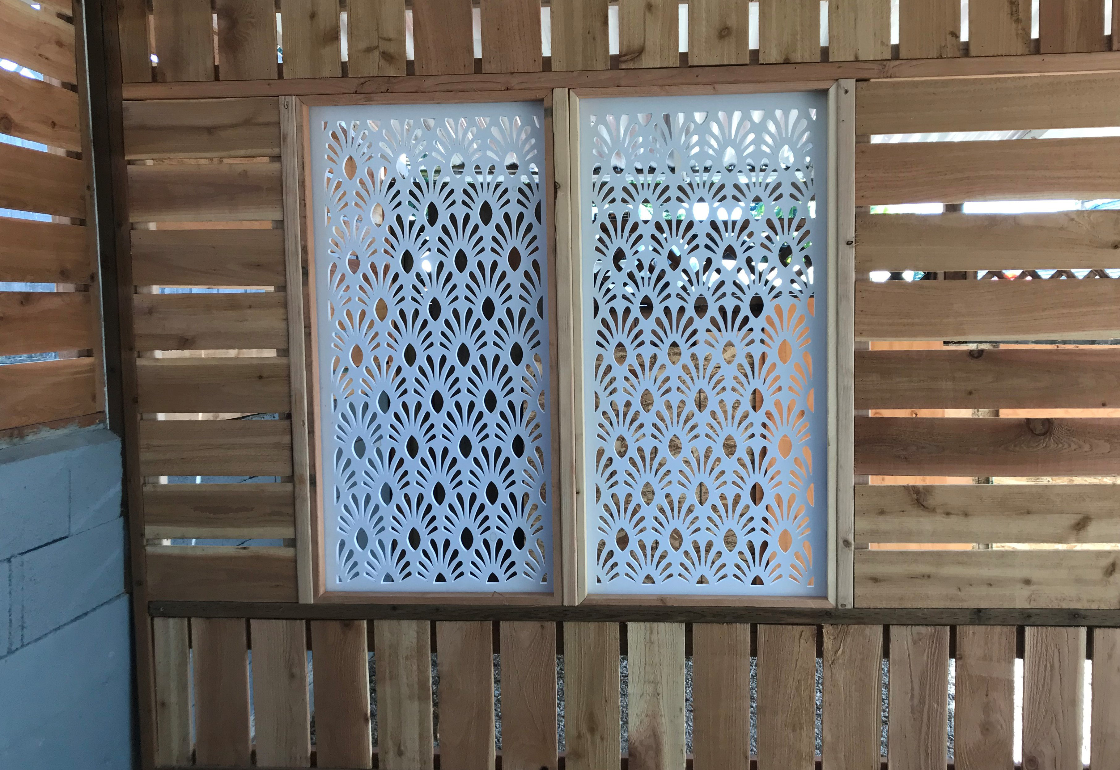 VIMA (PineApples) Decorative Wall Panel - 48"L x 24"W, White Color PVC ...