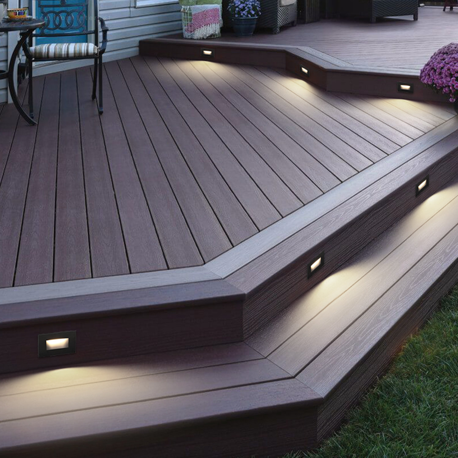 LEDVANS Black Integrated LED Step Light Kit - Wayfair Canada