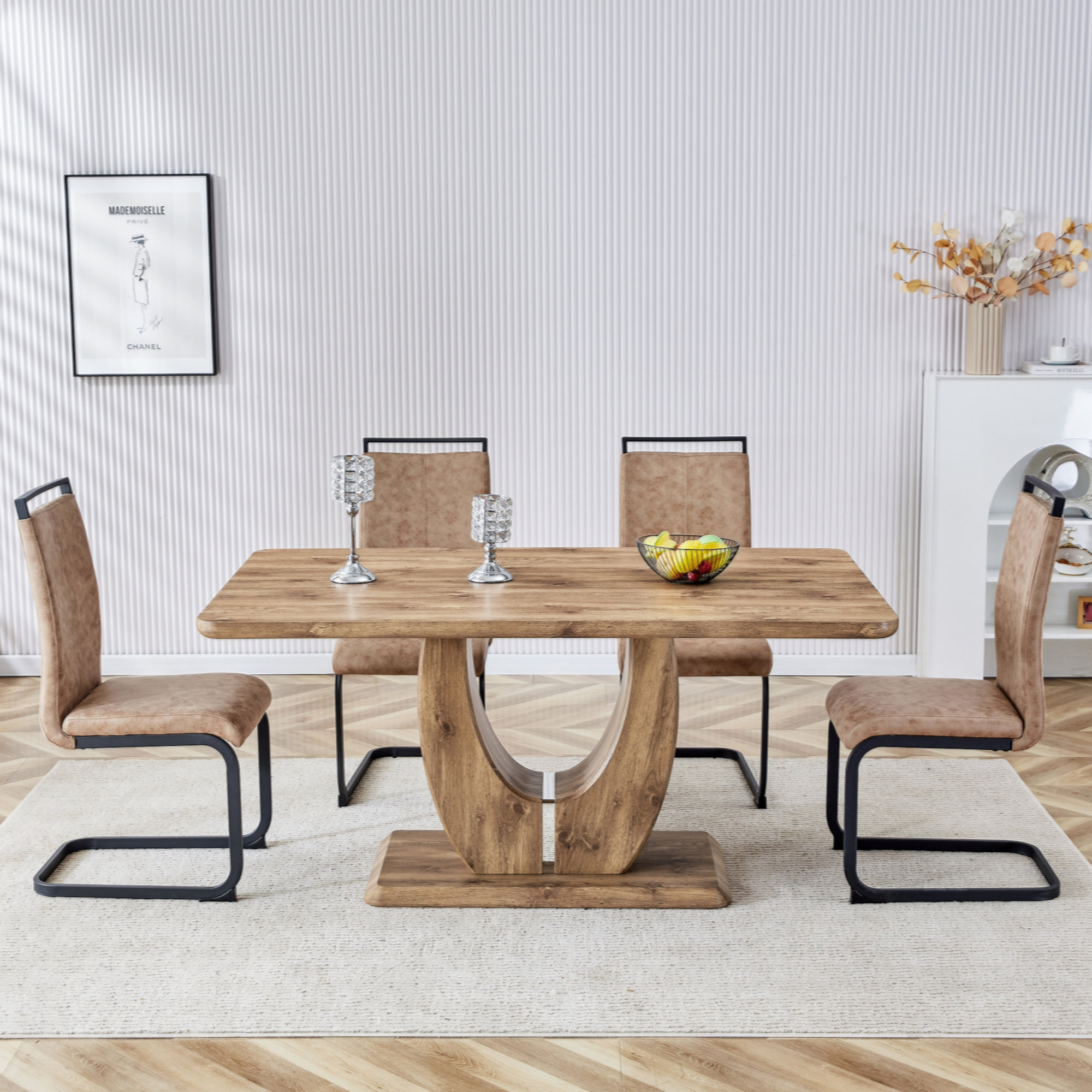 Brayden Studio Cyrelle Rectangular 37'' L x 63'' W Dining Set - Wayfair ...
