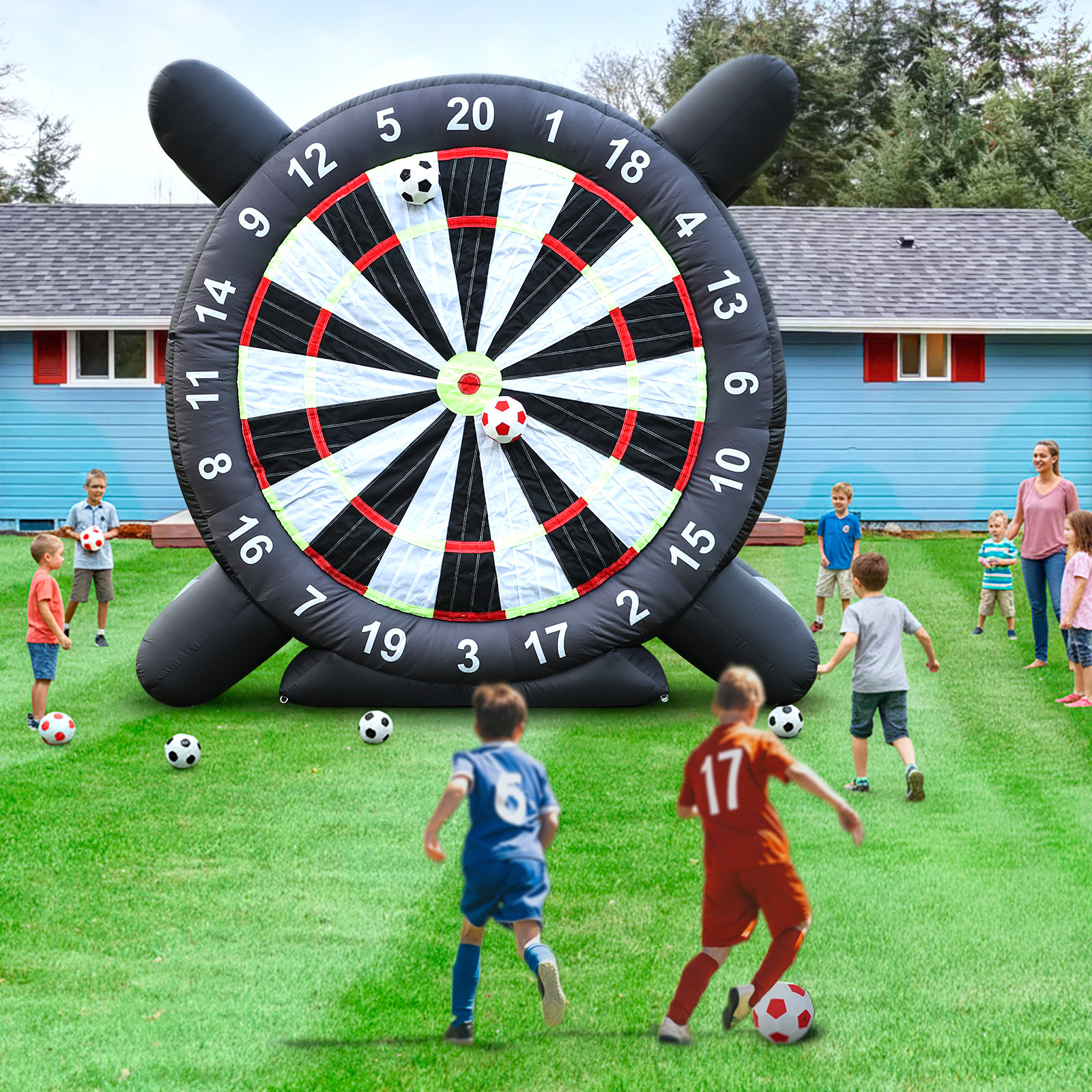 RELUNCH 10ft Giant Inflatable Soccer Dart Board For Adults Kids (built ...