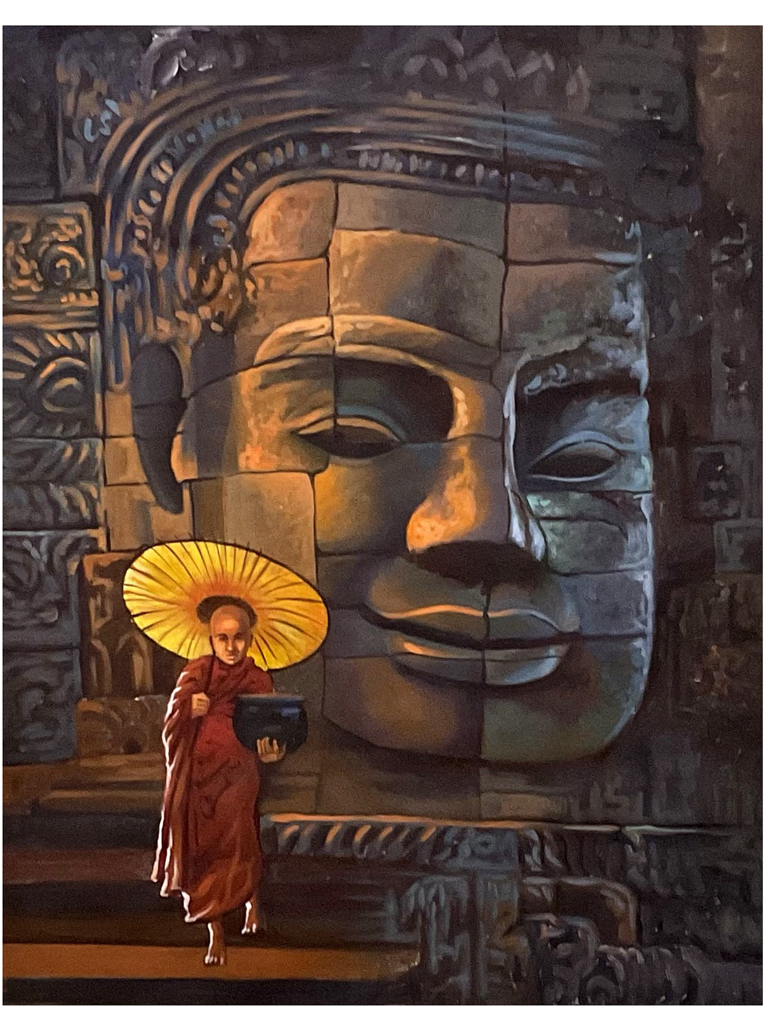 Exotic India In The Buddha Shade | Painting By Mk Goyal | Acrylic On ...