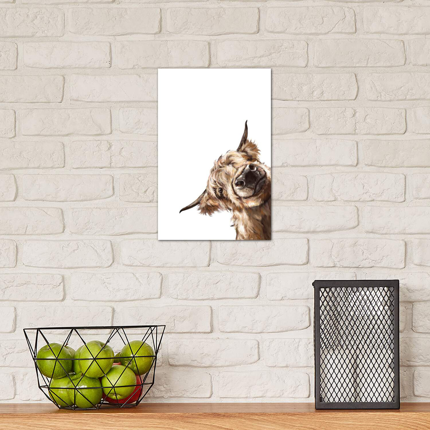 East Urban Home Sneaky Highland Cow by Big Nose Work Graphic Art Print ...