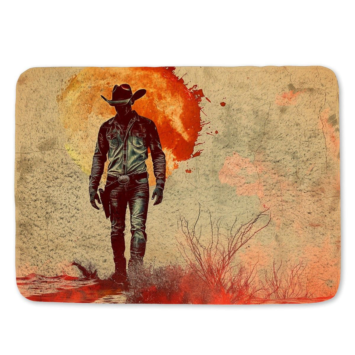 East Urban Home Cowboy Bath Mat Western Bathroom Decor OutlawStandoff ...