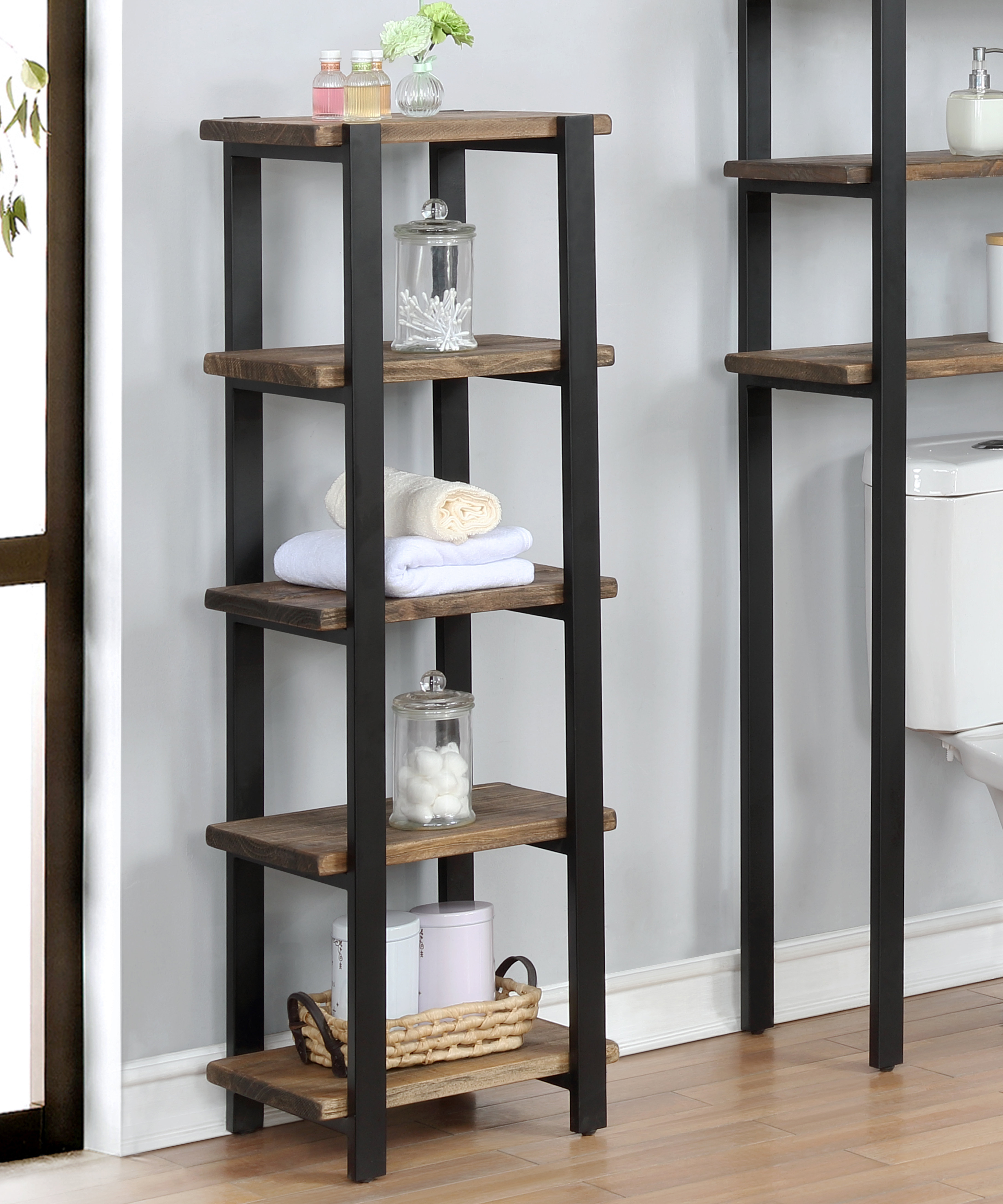 Trent Austin Design® Rundell 48" Height Rustic Industrial Solid Wood ...