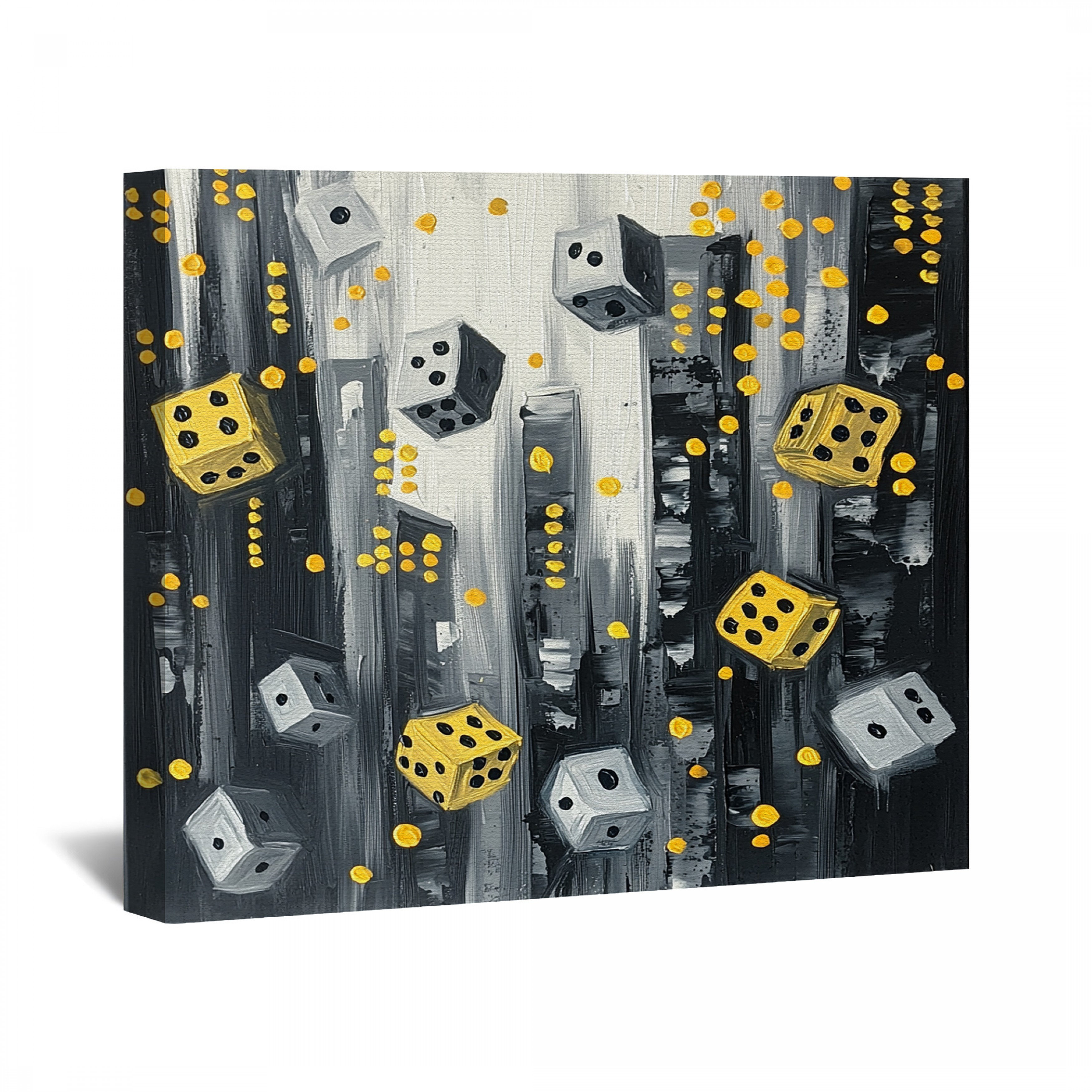 George Oliver Playing Dice Canvas Wrap - Recreational Wall Decor | Wayfair