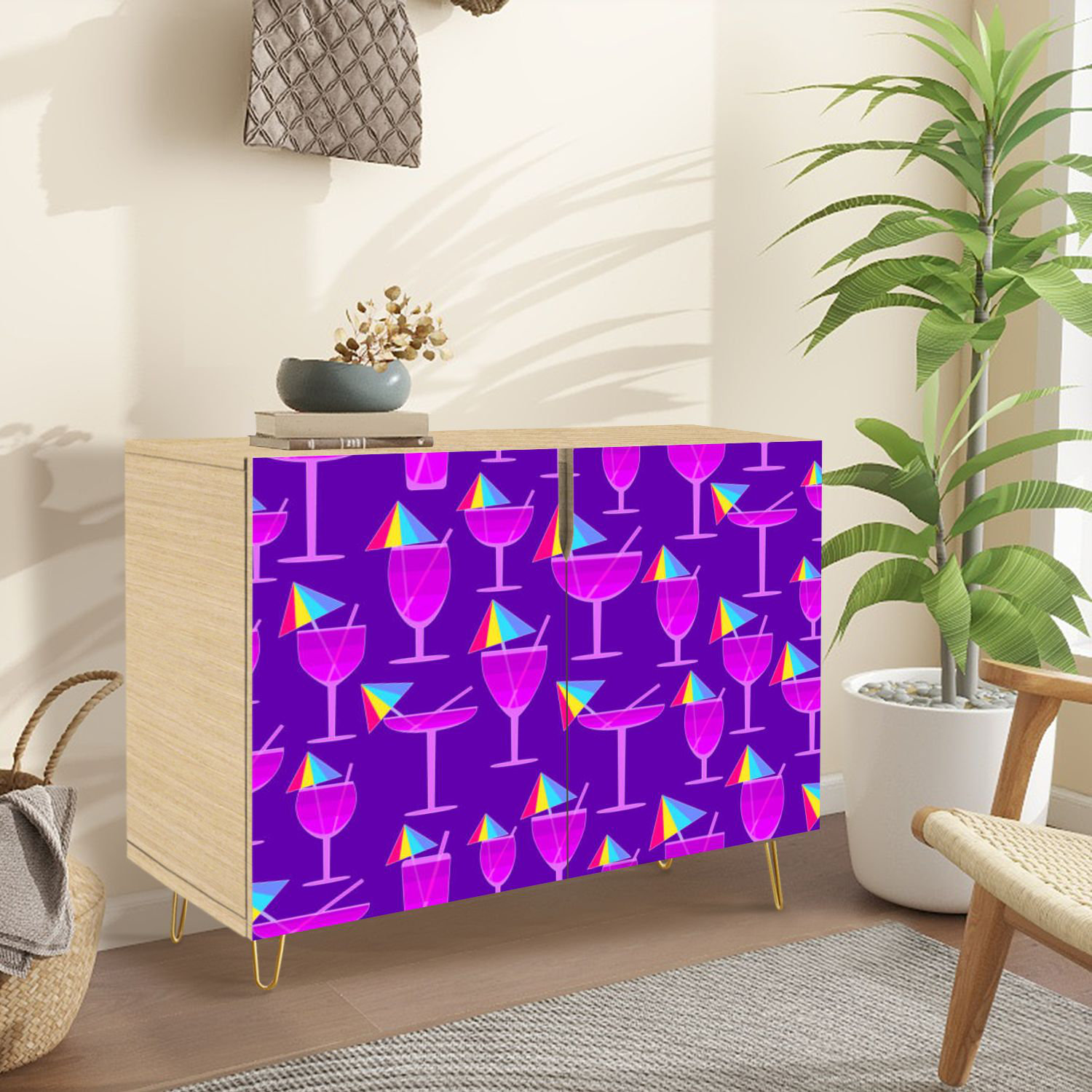 George Oliver Sideboard Buffet Cabinet with Storage Glass umbrella ...