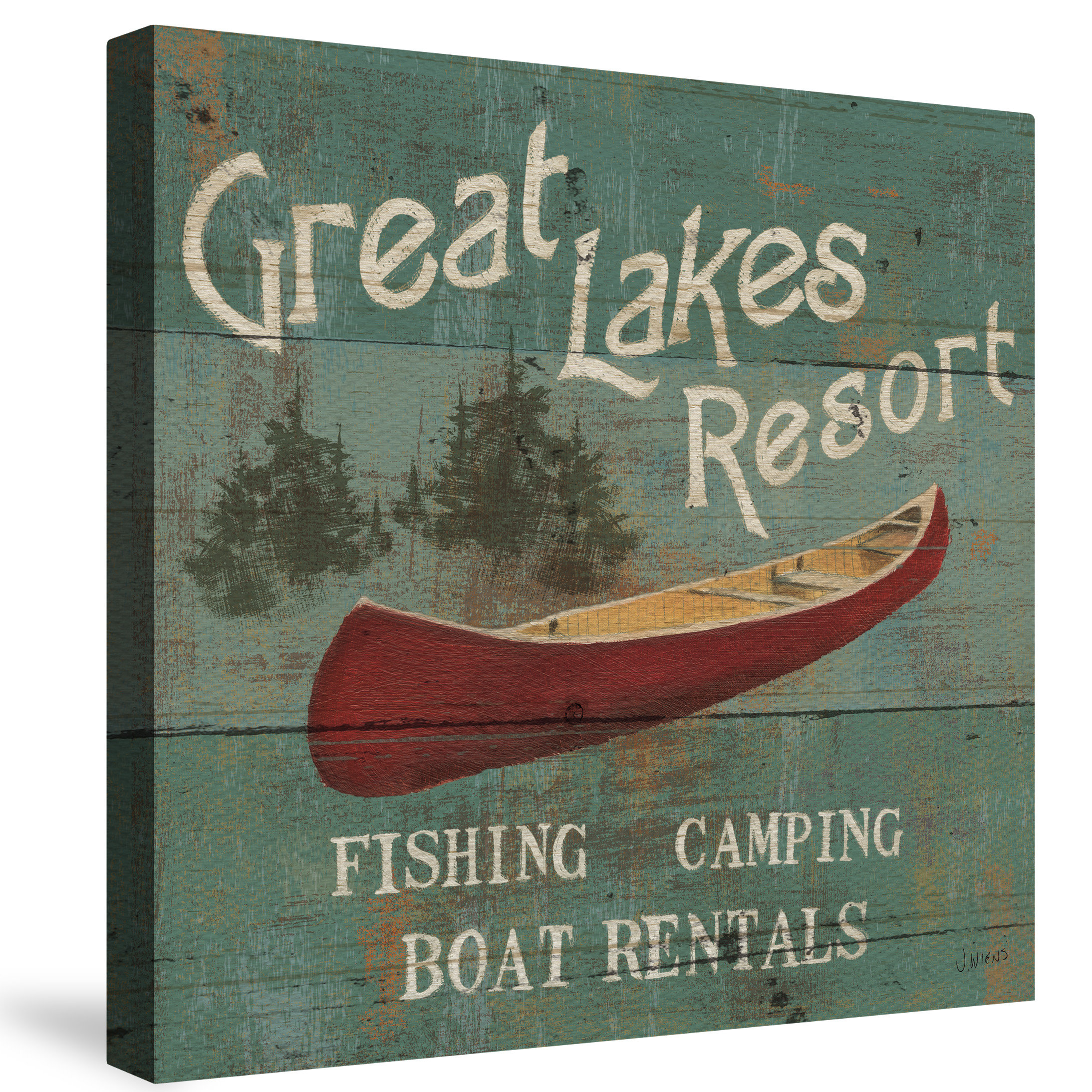 Laural Home Lodge Lodge Signs 'Sign I' Graphic Art on Canvas | Wayfair