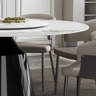 Orren Ellis 59" Round 9-Piece Dining Set - Faux Marble Table with ...