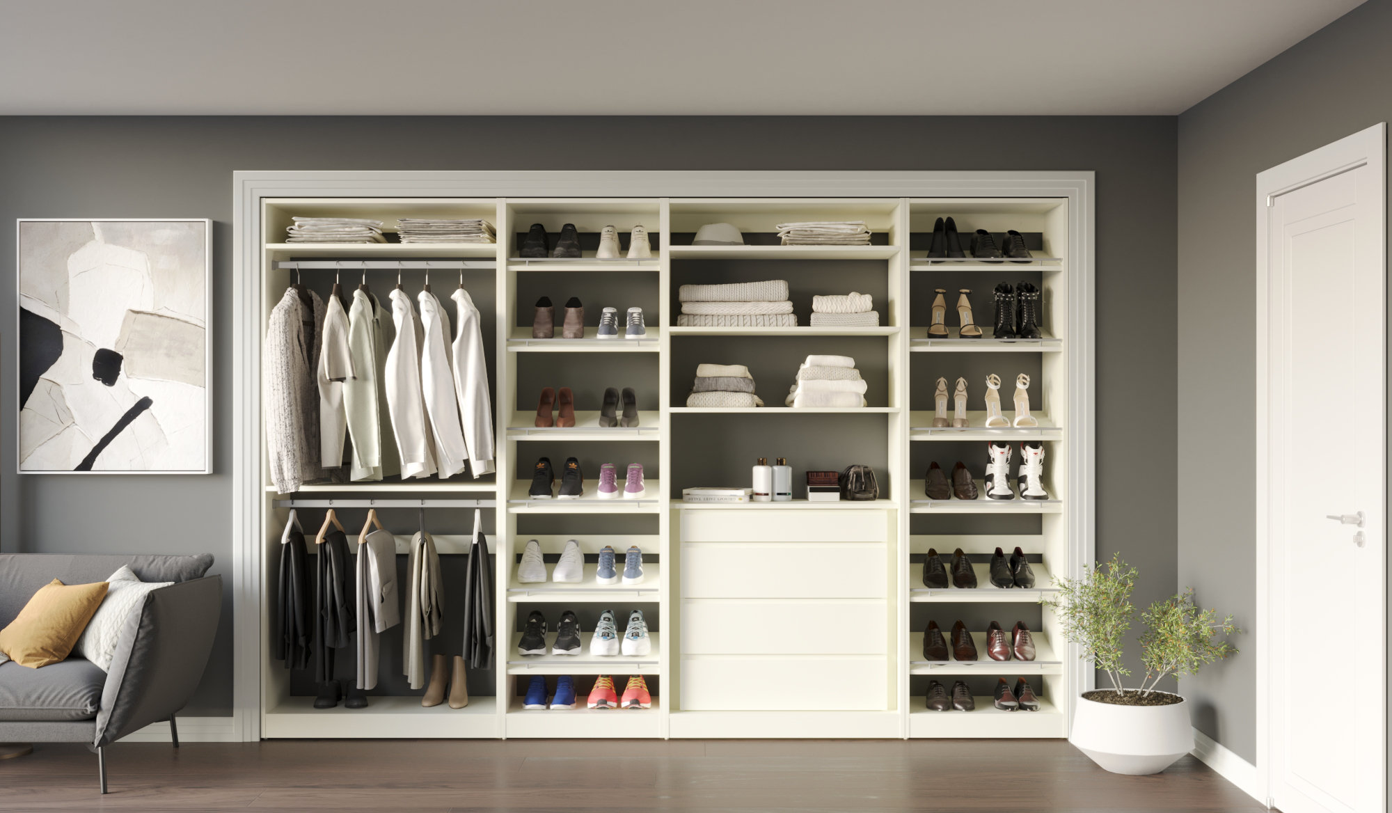 Closets & Co. 125" Closet System | Wayfair