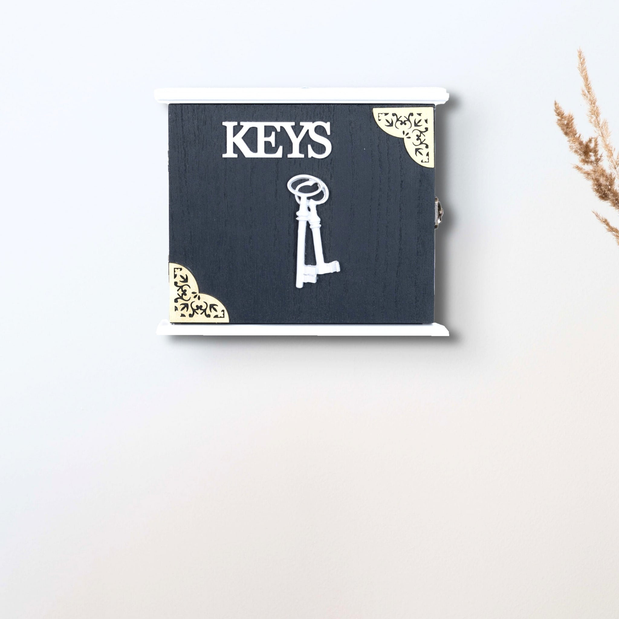 Winston Porter Rochelien Wooden Engraved KEYS Holder - Elegant Wall ...