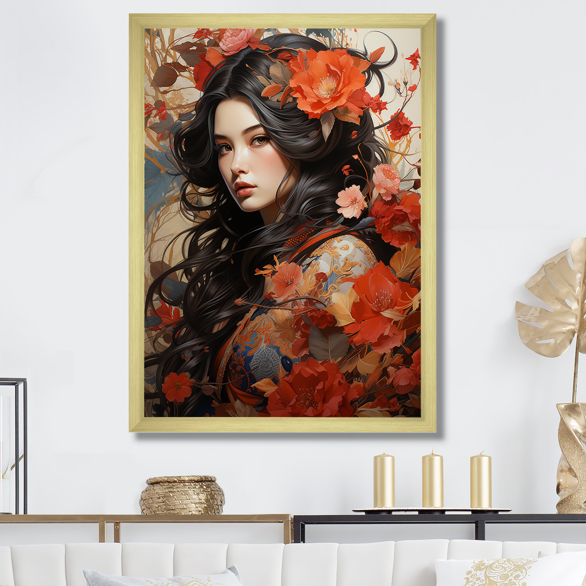 Mercer41 Renaissance Asian Shogun Woman IV - Asian Woman Wall Art Print ...