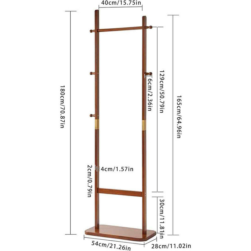 Hokku Designs Keryl Solid Wood Freestanding 5 - Hook Coat Rack | Wayfair