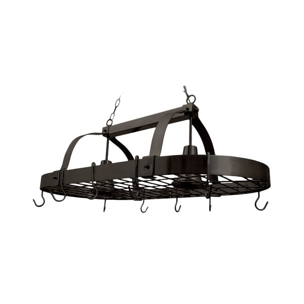 Prep & Savour Acuna Steel Oval Hanging Pot Rack & Reviews | Wayfair