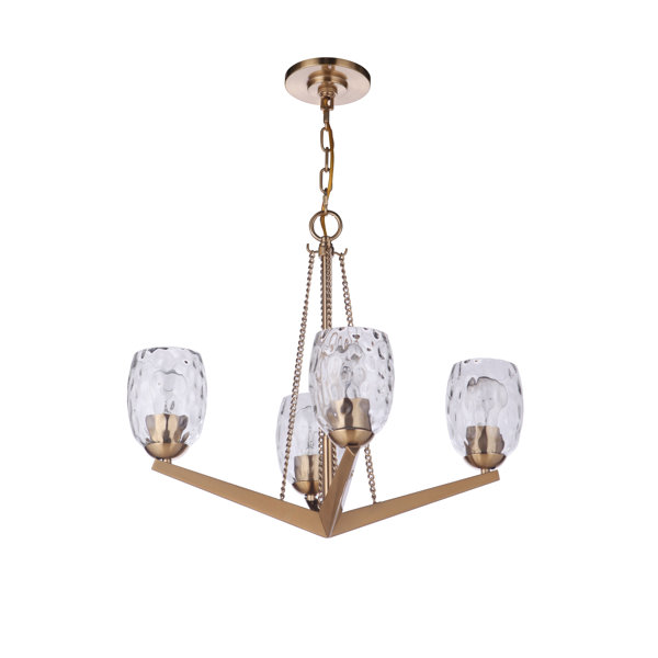 Mercer41 James-Rance 4 - Light Shaded Geometric Chandelier | Wayfair