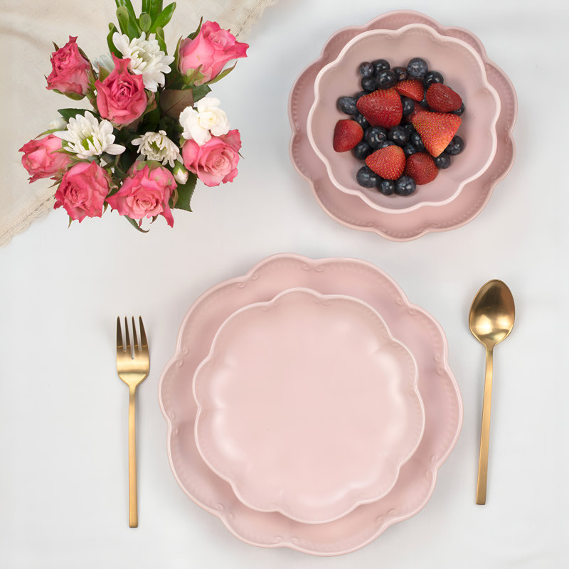 Sango Bethany 12-Piece Stoneware Dinnerware Set – Service for 4 ...