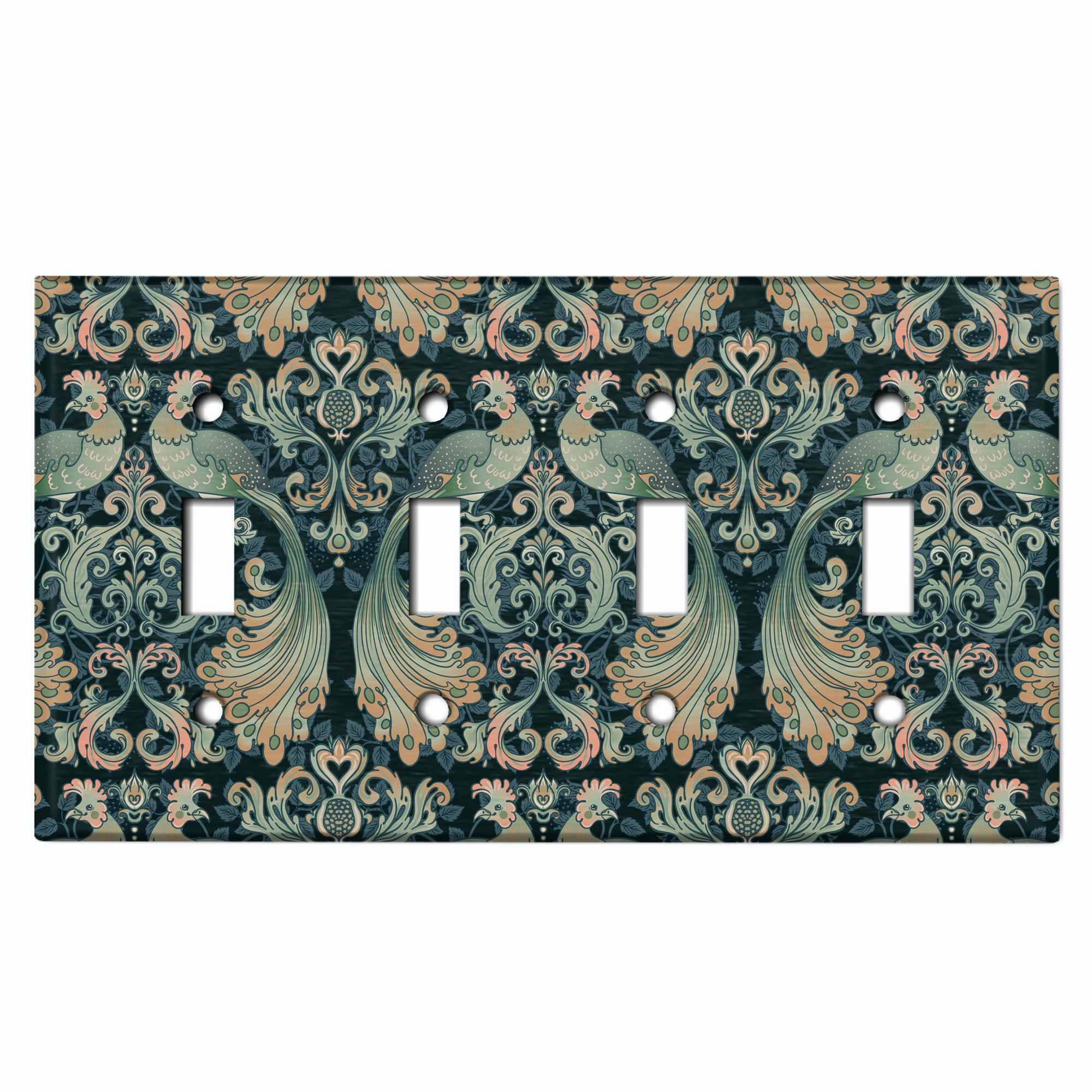 WorldAcc 4-Gang Toggle Light Switch Wall Plate | Wayfair