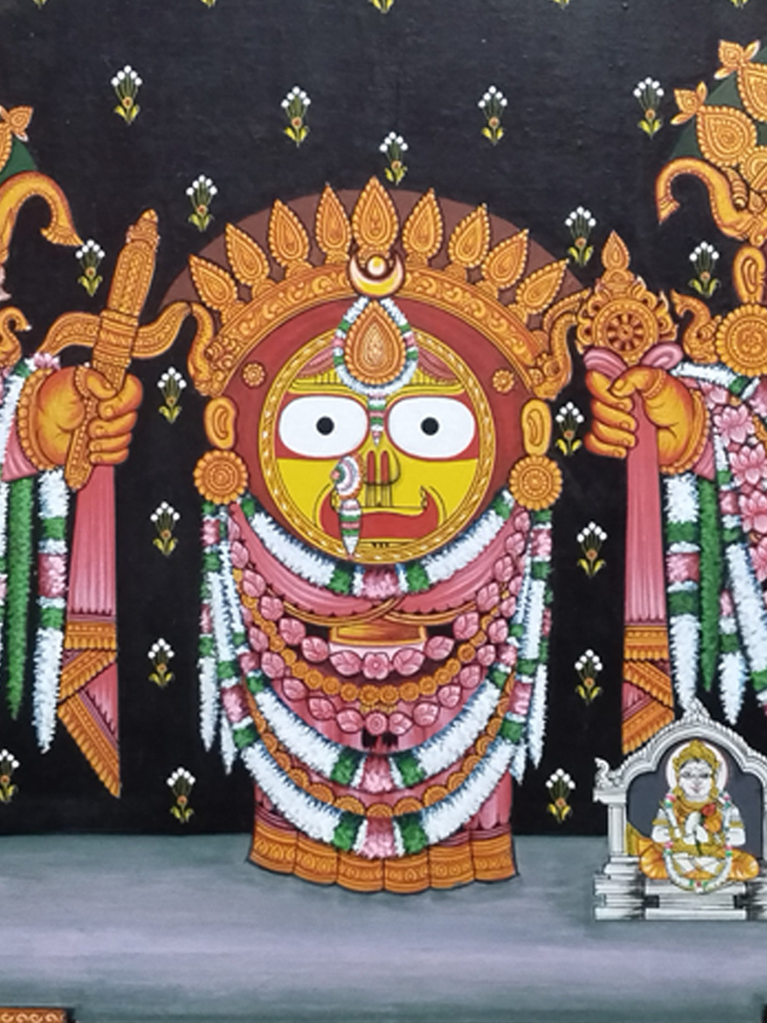 Exotic India Trio Of Lord Jagannath | Natural Color On Handmade Sheet ...